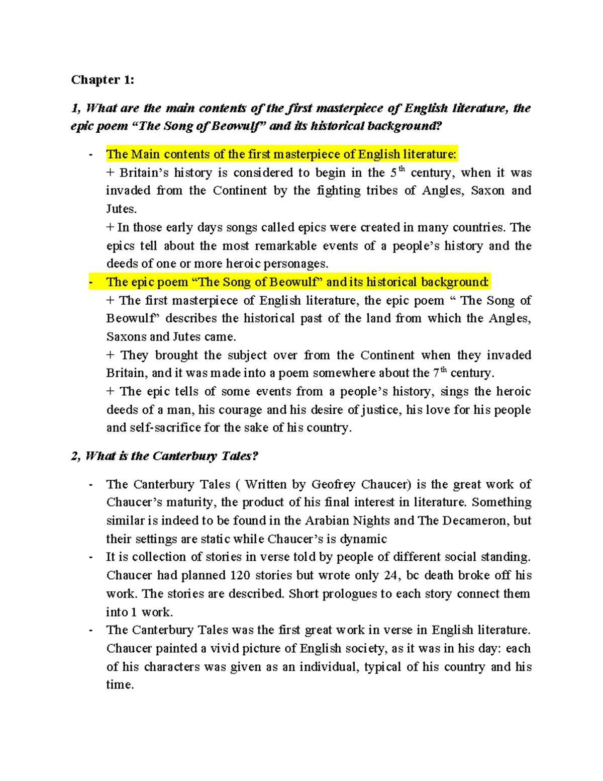 De cuong VHAM 2 - ádfasdf - Chapter 1: 1, What are the main contents of ...