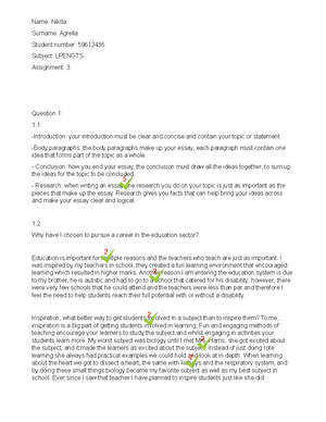 EED2601 - Unisa - Environmental Education (BE.D) - Studocu