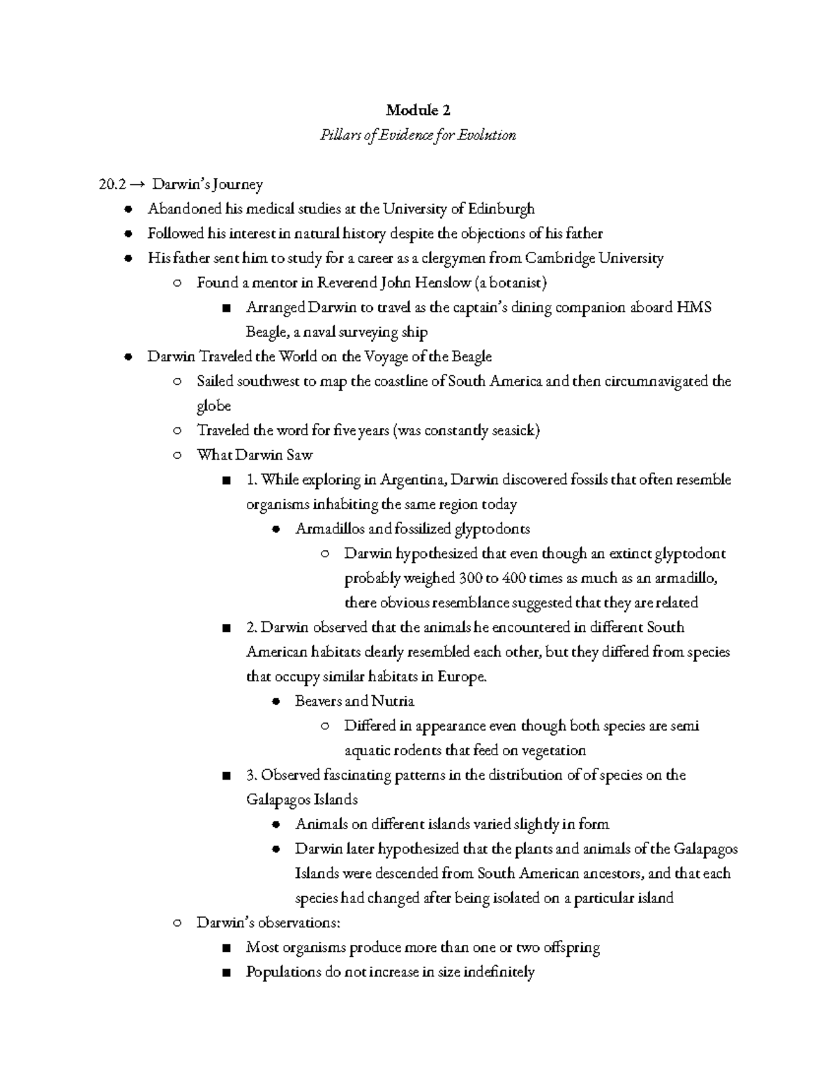 Module 2 Notes - Professor Jim Bader - Module 2 Pillars of Evidence for ...