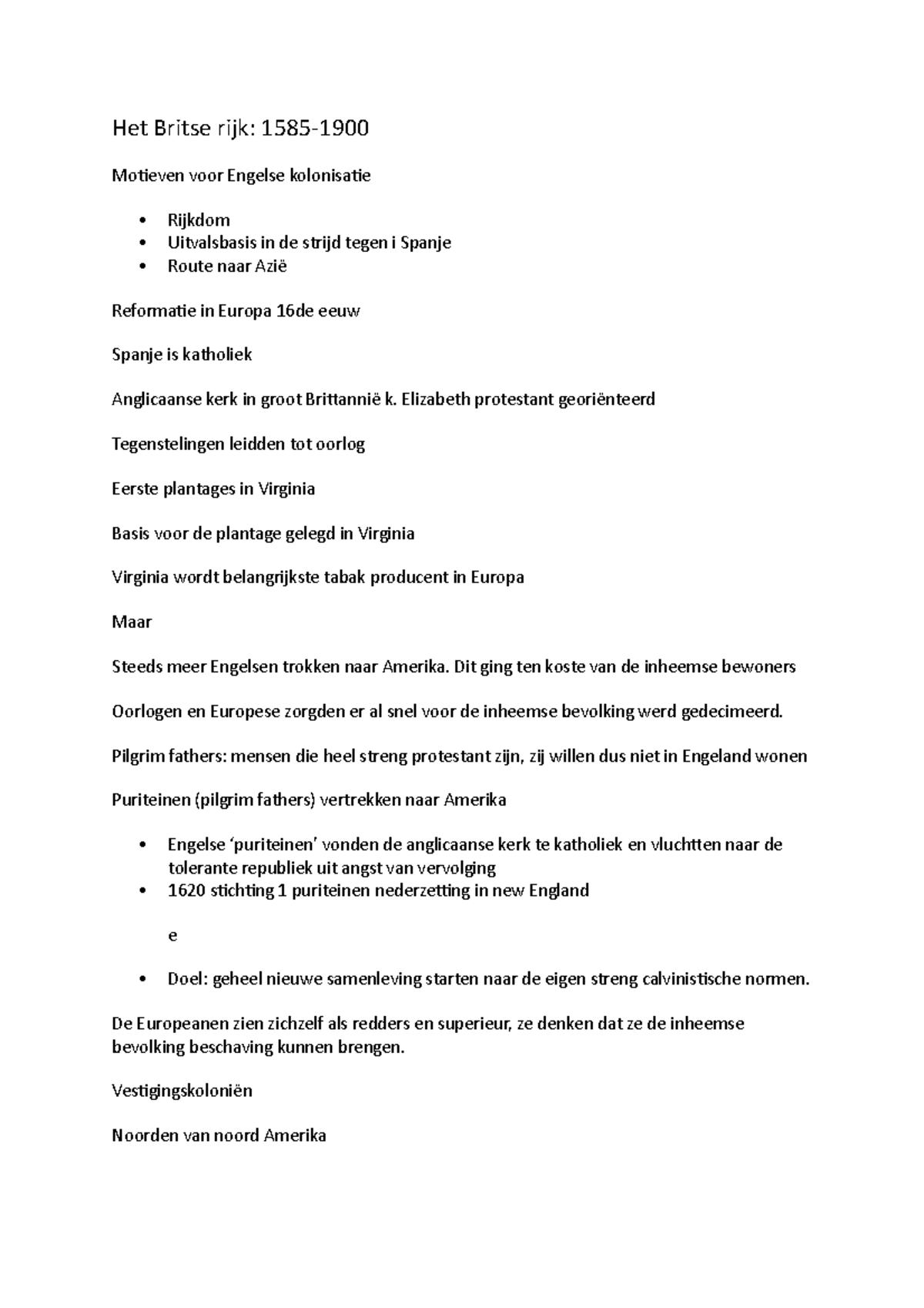 Het Britse rijk: 1585-1900 kolonisatie en meer - Geschiedenis-2 ...