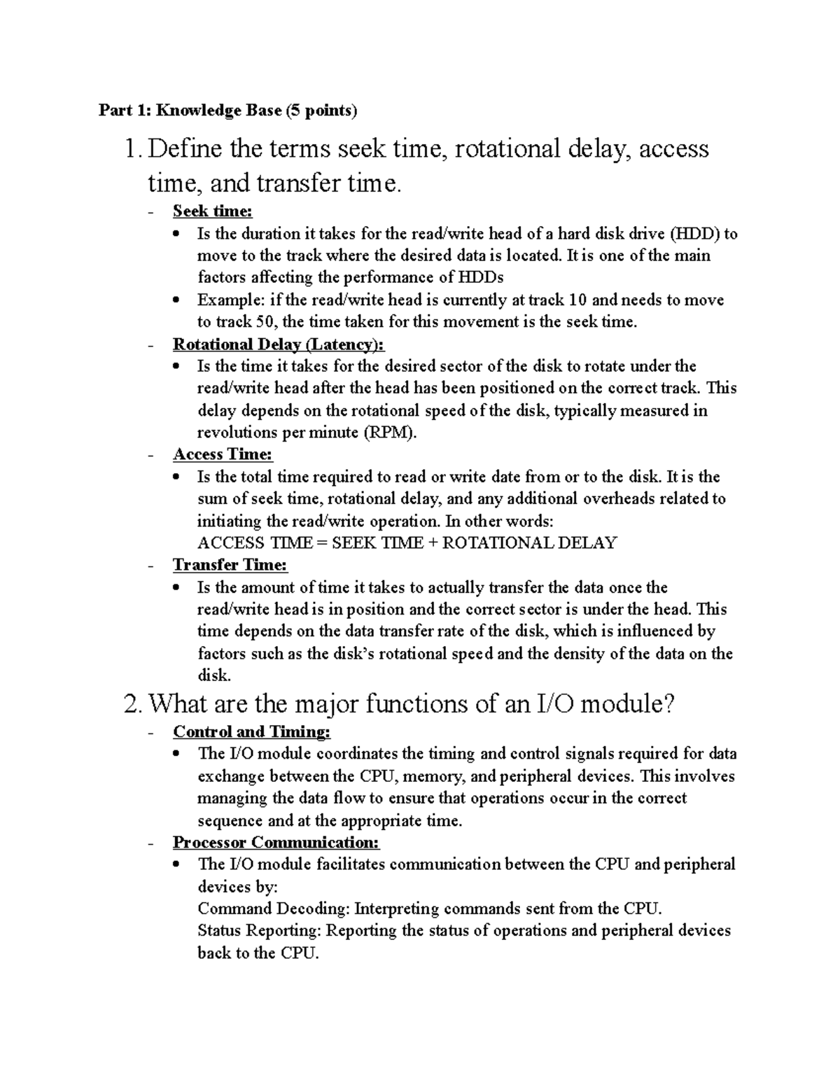 CEA EX2 - Assignment - Part 1: Knowledge Base (5 points) 1. Define the ...