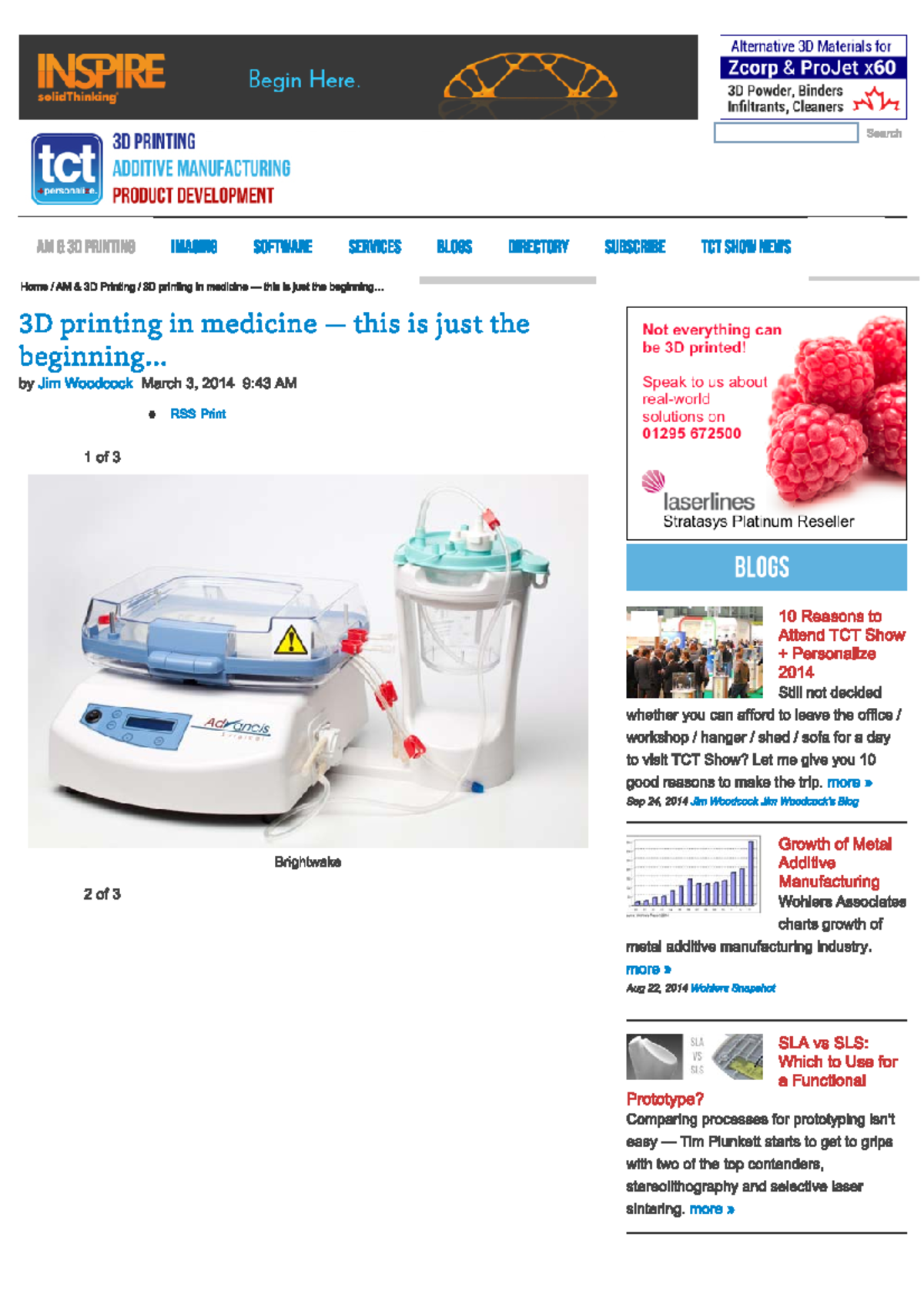 Handout Brightwake 3D medical device manufacture - MECH482 - Studocu