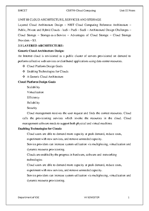 CC Syllabus - Cloud computing CS8791 - Studocu
