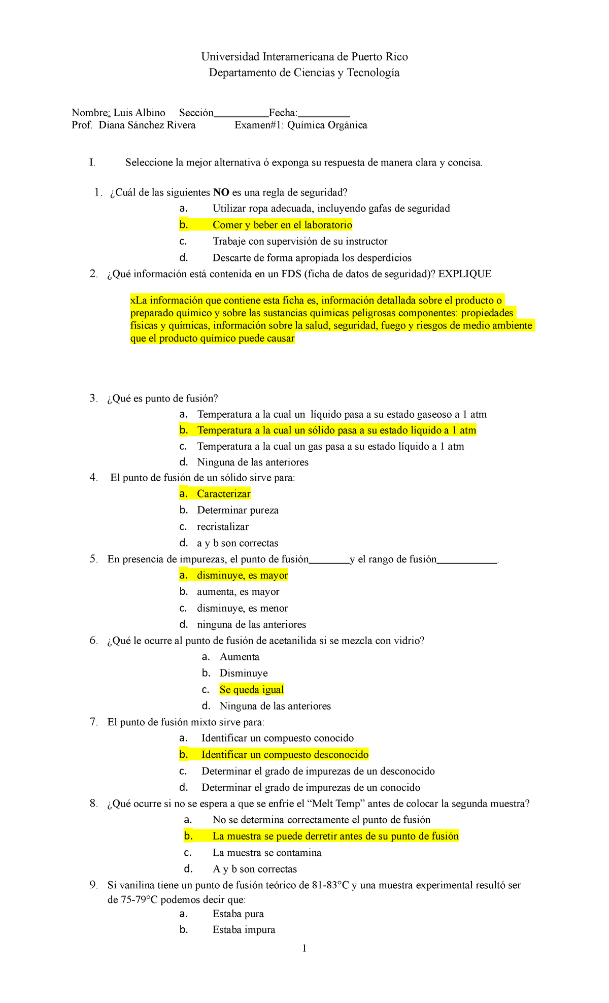 Examen-1-Org I-lab-2221-2023-10 -OK - Universidad Interamericana de Puerto Rico Departamento de ...
