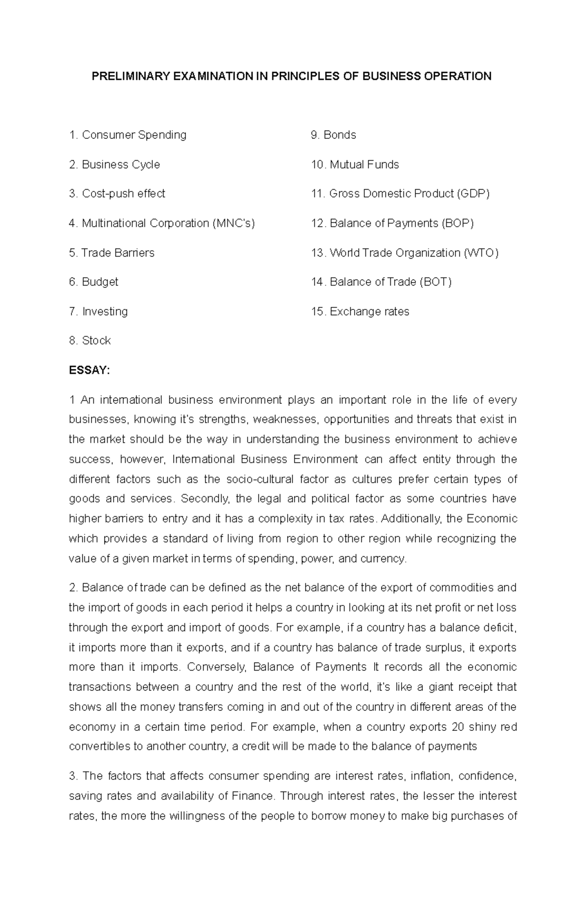 Principles OF Business Operations - Business Cycle - Principles of ...