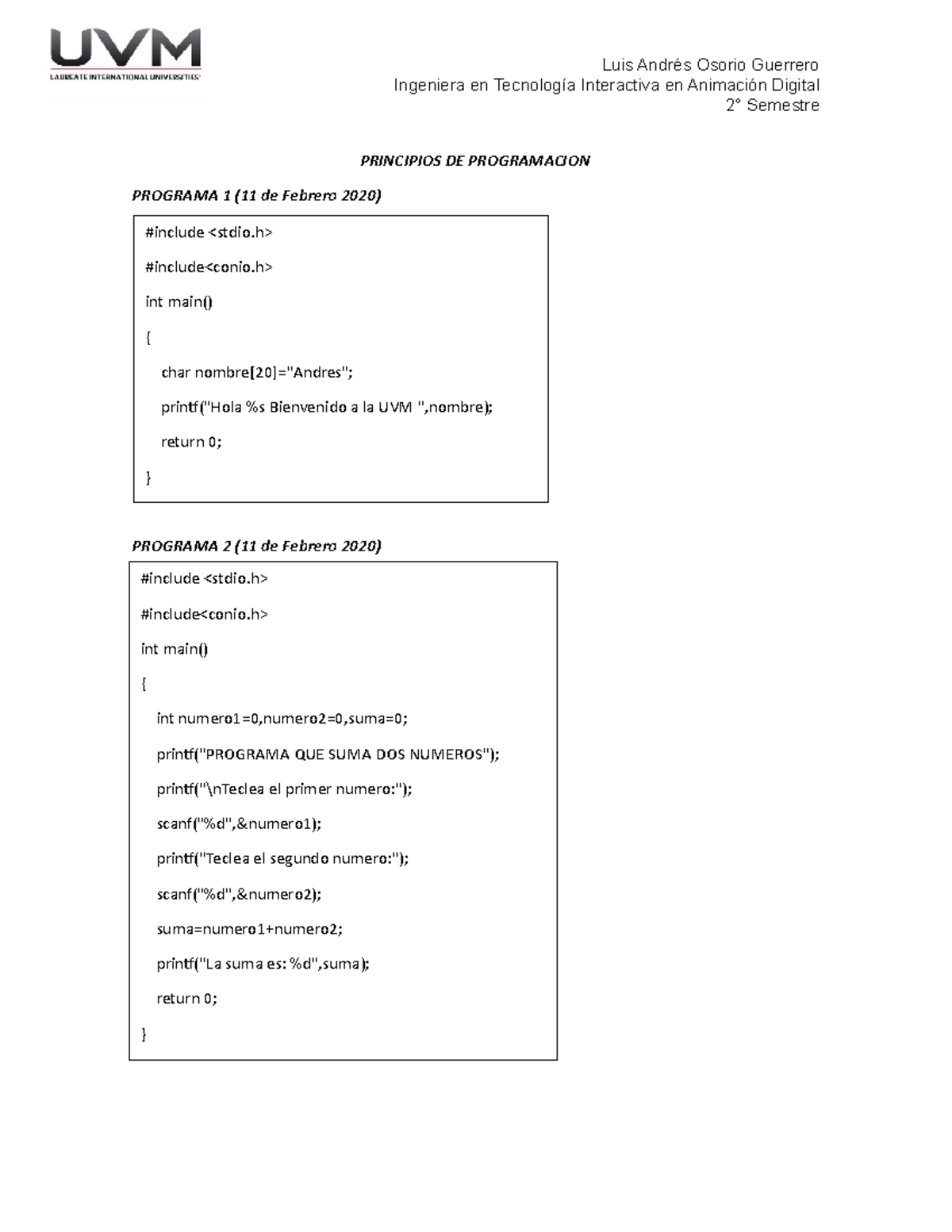 Progrmacion Clase 21 DE Febrero 2020 - Ingeniera en Tecnología ...