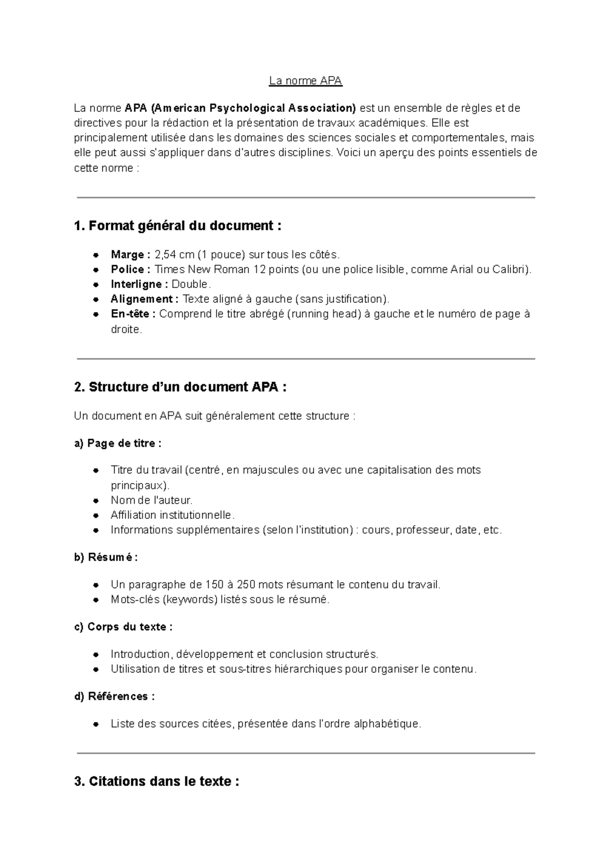 Norme APA pour les travaux - La norme APA La norme APA (American ...