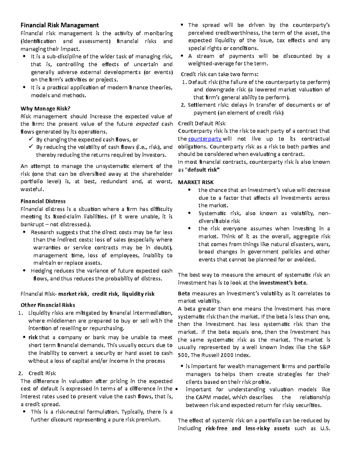 Financial Risk Management Lesson 2 Financial Risk Management financial-risk-management-lesson-2-financial-risk-management