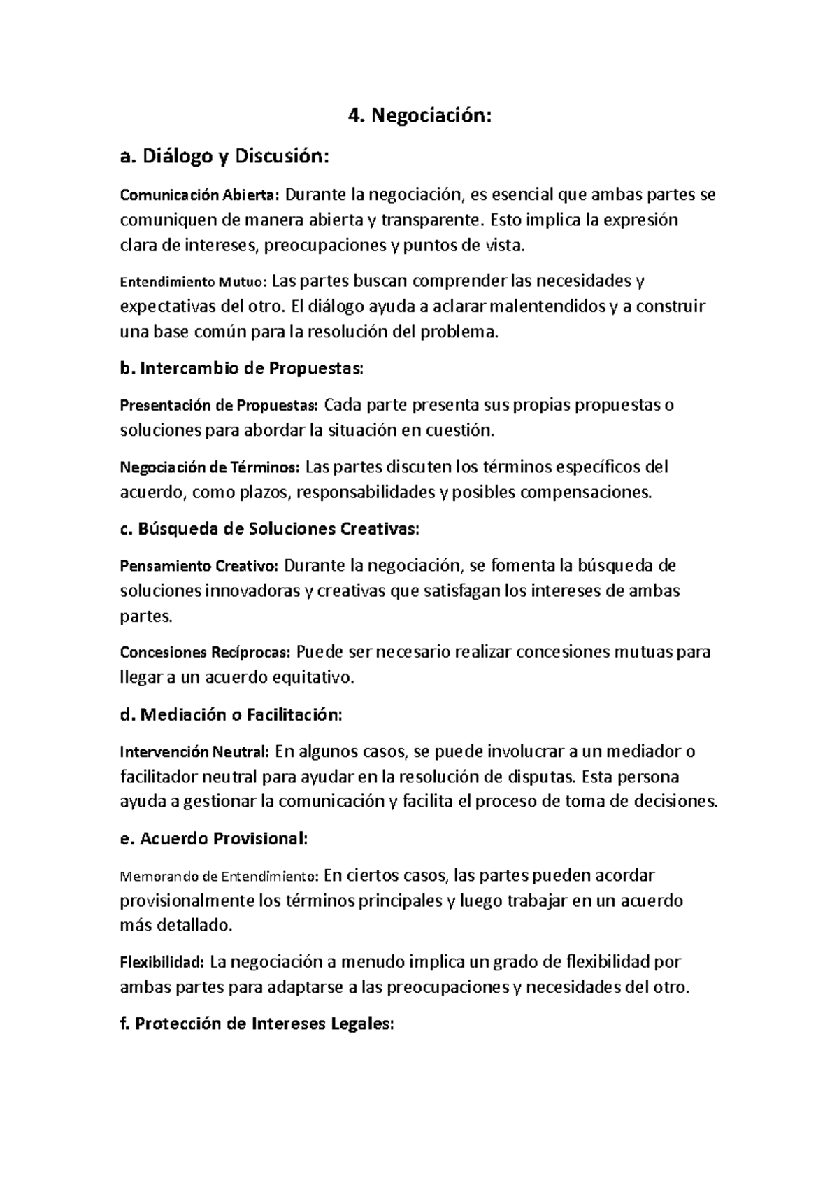 4 - Derecho - 4. Negociación: a. Diálogo y Discusión: Comunicación ...