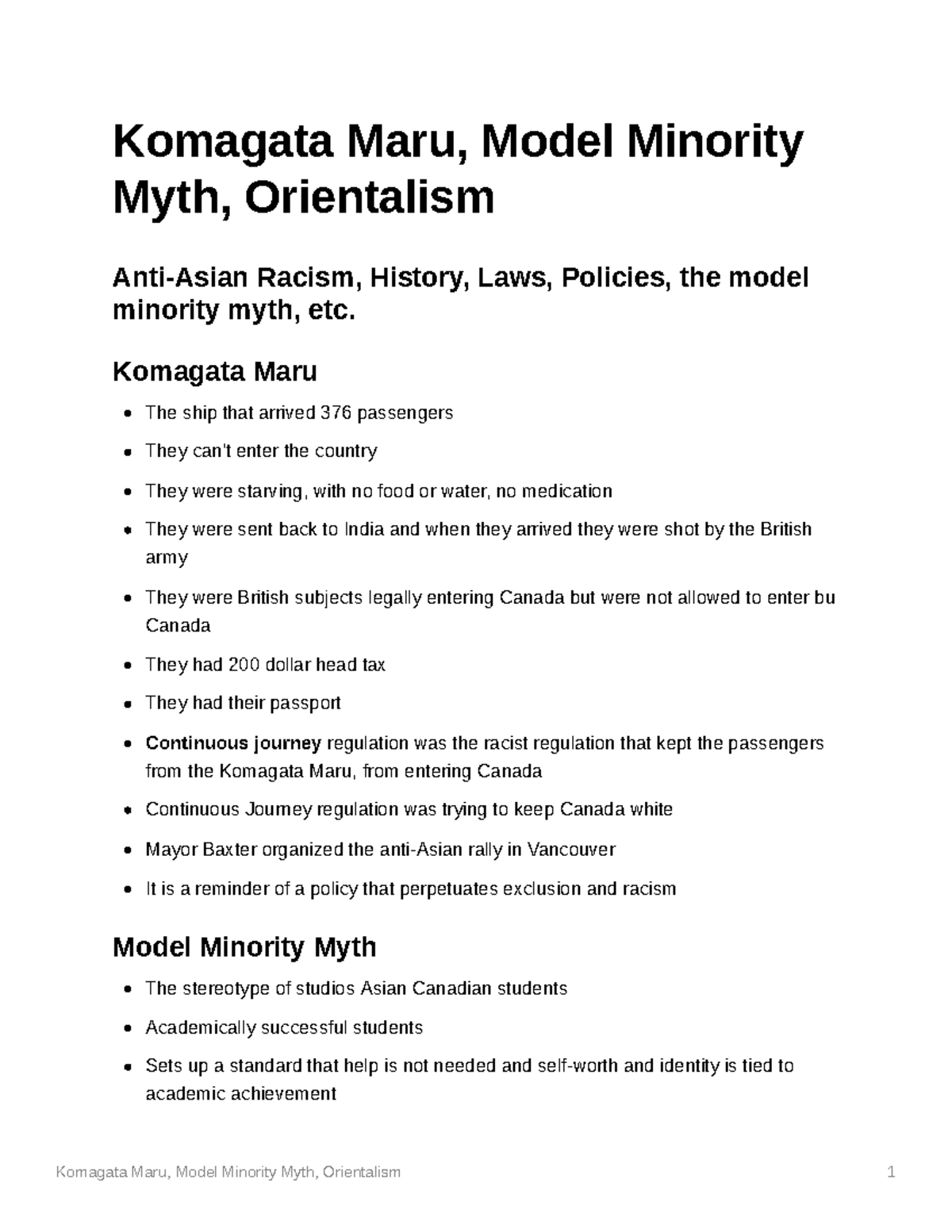Komagata Maru, Model Minority Myth, Orientalism - Komagata Maru The ...
