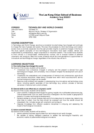 TWC Notes - Cheat sheet from GGS - COR2001 - SMU - Studocu