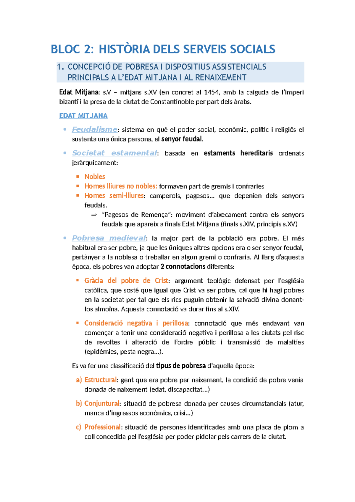 Bloc 2 - Història dels Serveis Socials - BLOC 2: HISTÒRIA DELS SERVEIS ...