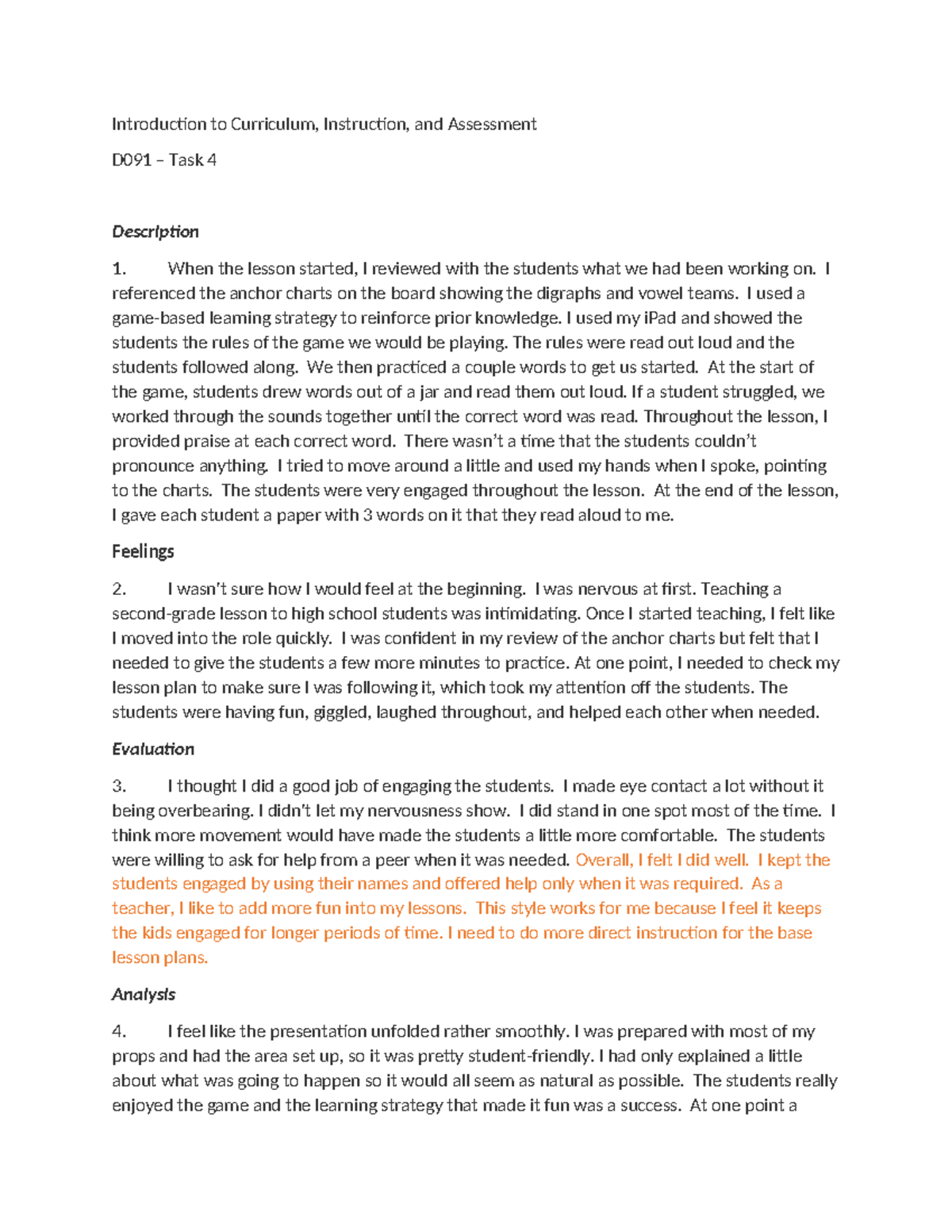 D091 done done d - Introduction to Curriculum, Instruction, and ...