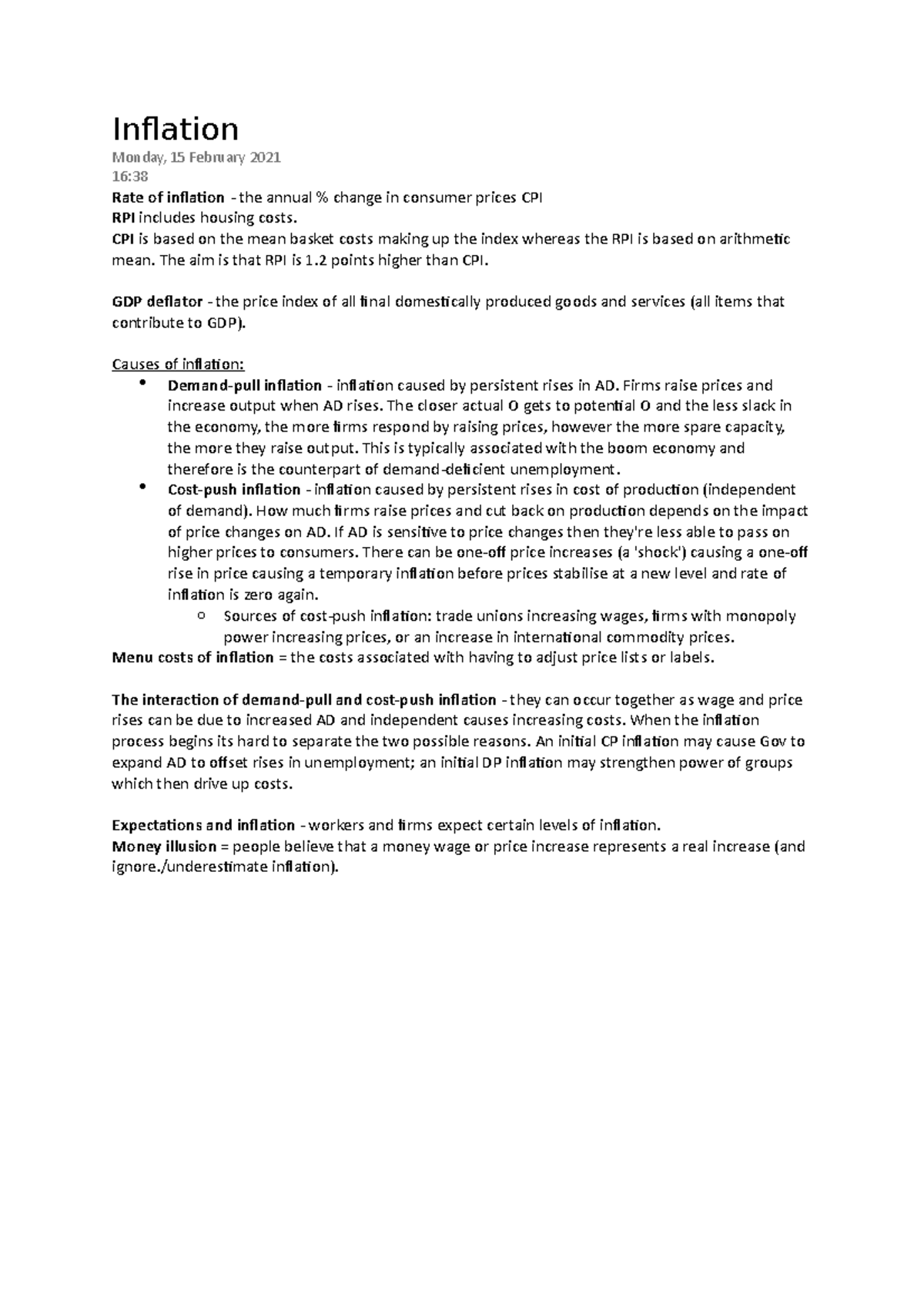 Inflation - Lecture notes 8 - Inflation Monday, 15 February 2021 16 ...