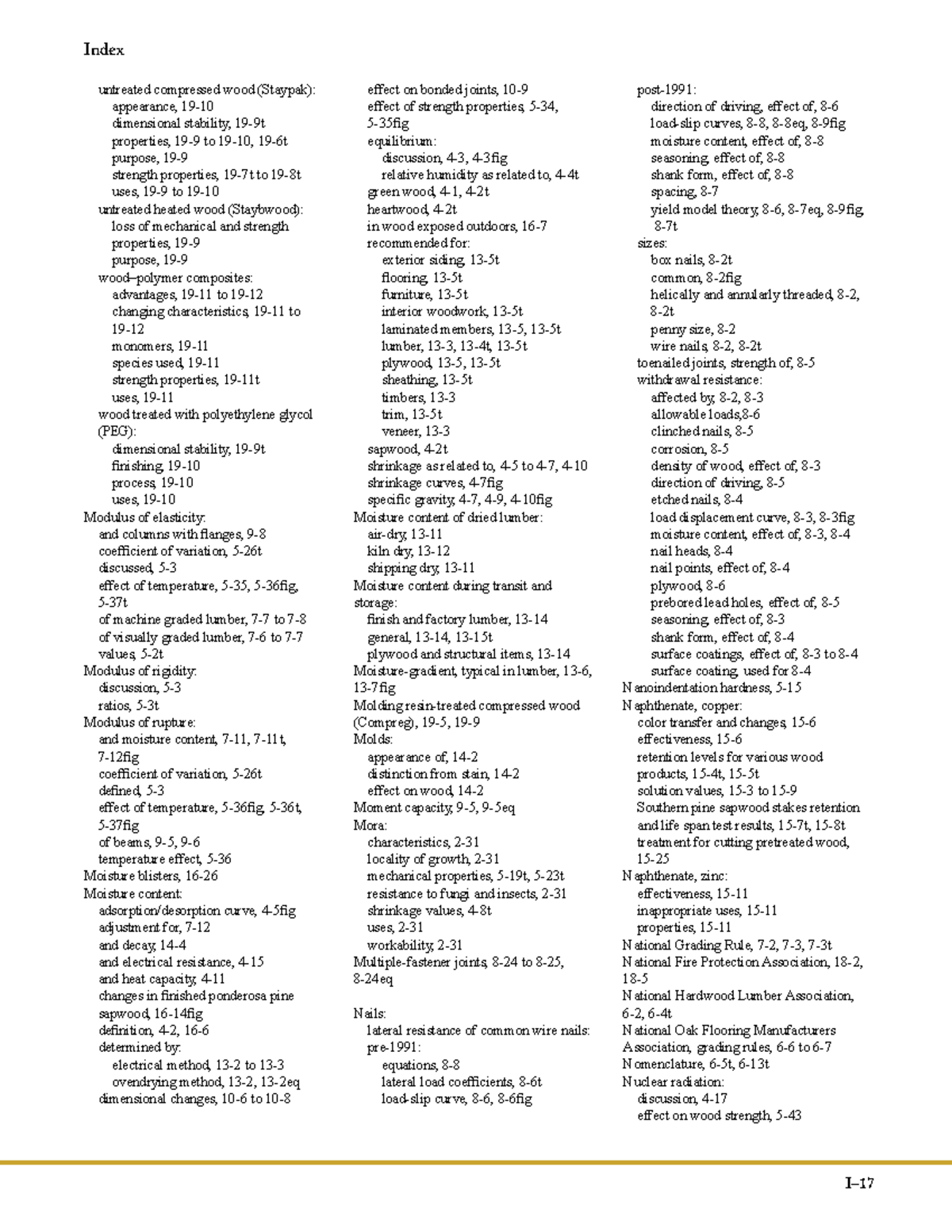 Wood Handbook, Wood as an Engineering Material ( PDFDrive )-100 - Index ...