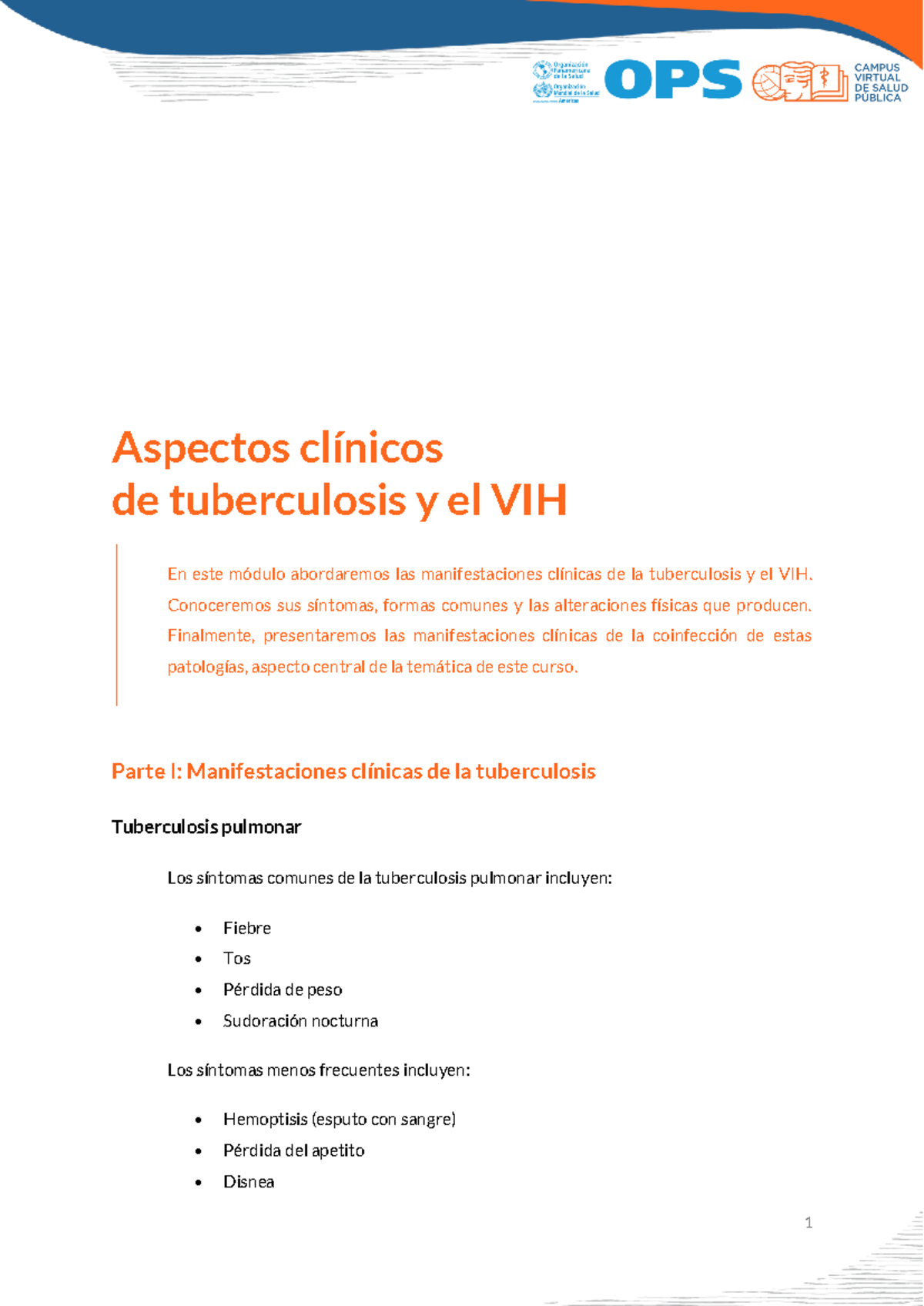 M2 Aspectos clínicos de Tuberculosis y VIH - Aspectos clínicos de ...