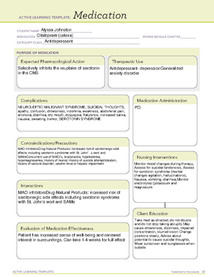 Heparin-MED - ATI medication card template - ACTIVE LEARNING TEMPLATES ...