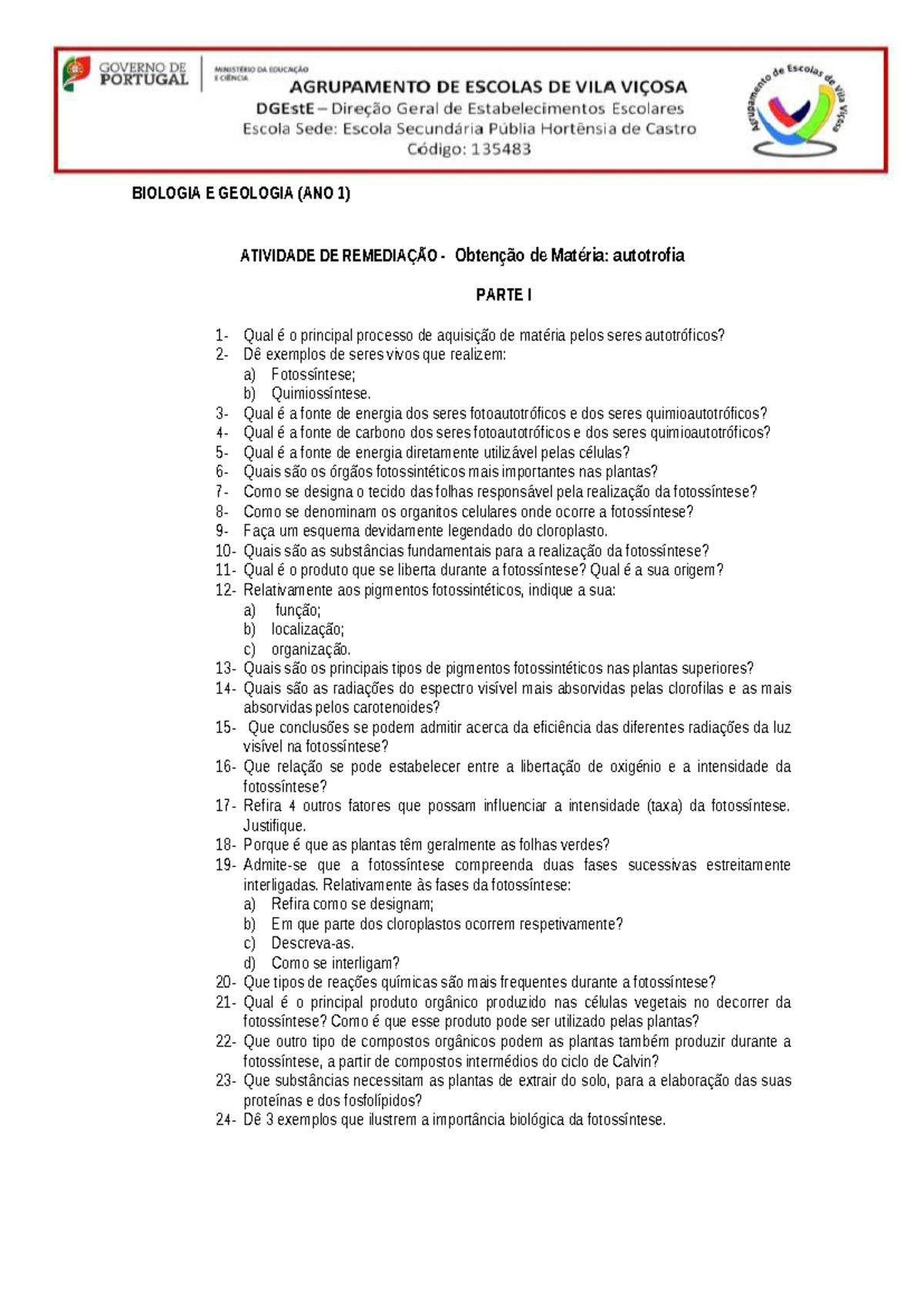 AR- (4) Obten Ã§Ã£o de mat Ã©ria por autotrofia - BIOLOGIA E GEOLOGIA ...