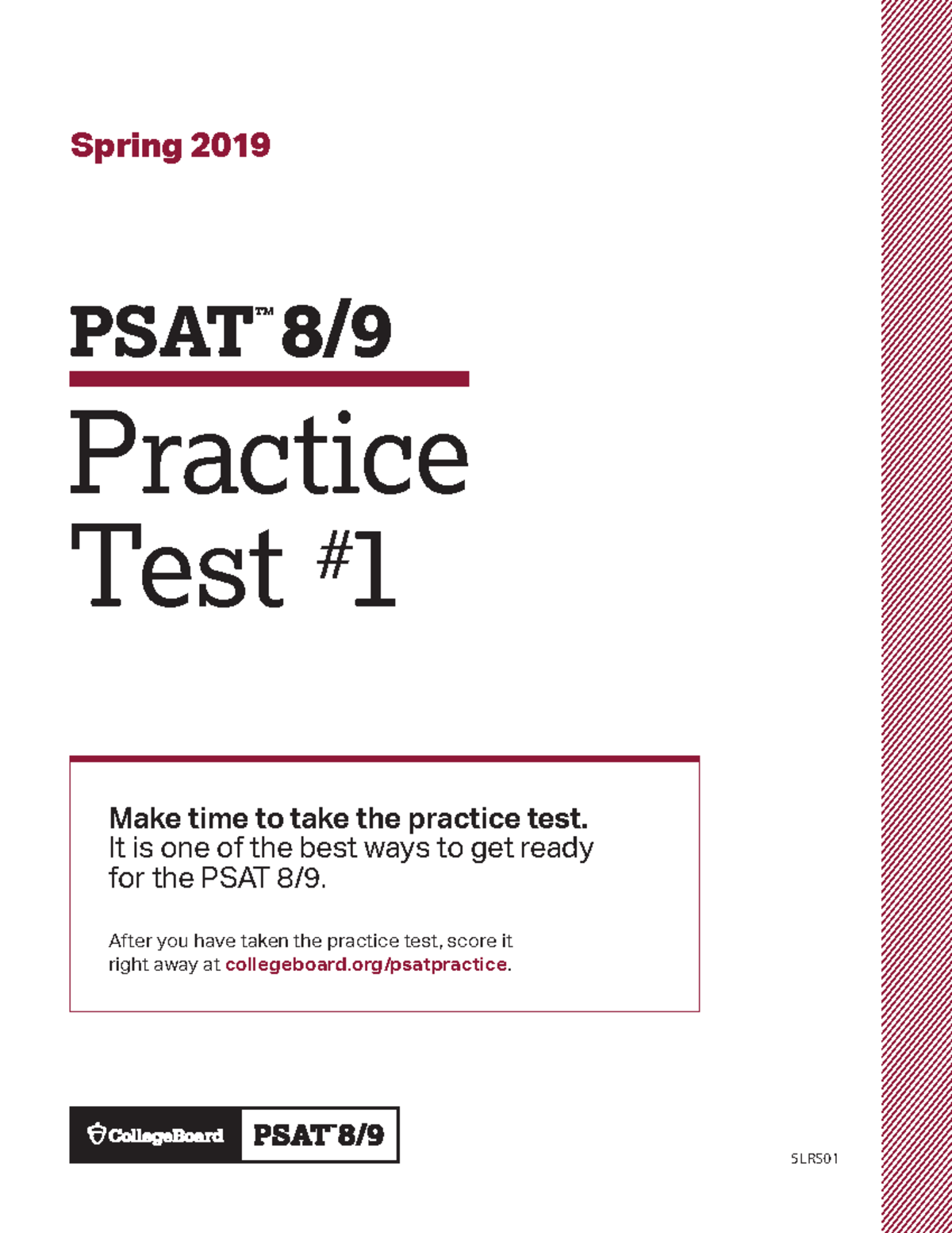 Spring 2019 PSAT 8 9 Test - Spring 2019 PSAT ™ 8/ Practice Test 1 Make ...