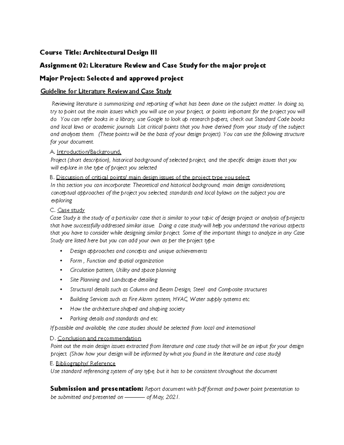 4 5778345173498989050 - Course Title: Architectural Design III ...