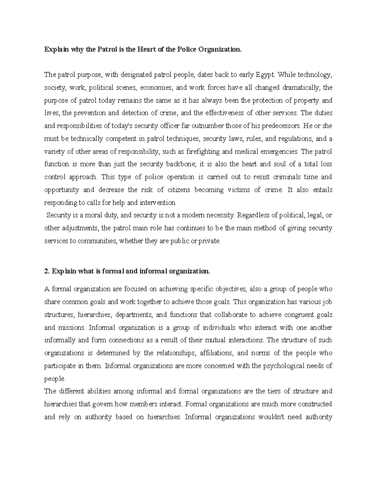 P1-10 - Lecture English Writing Chap 1-10 - Explain why the Patrol is ...