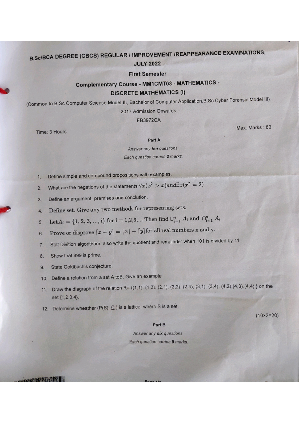 Bca sem 1 qn paper - Study well - Bachelor of Computer Applications ...