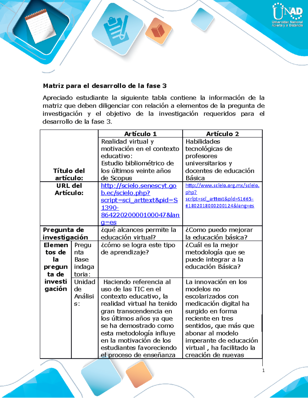 Anexo 2 - Matriz para el desarrollo de la fase 3 (Recuperado ...