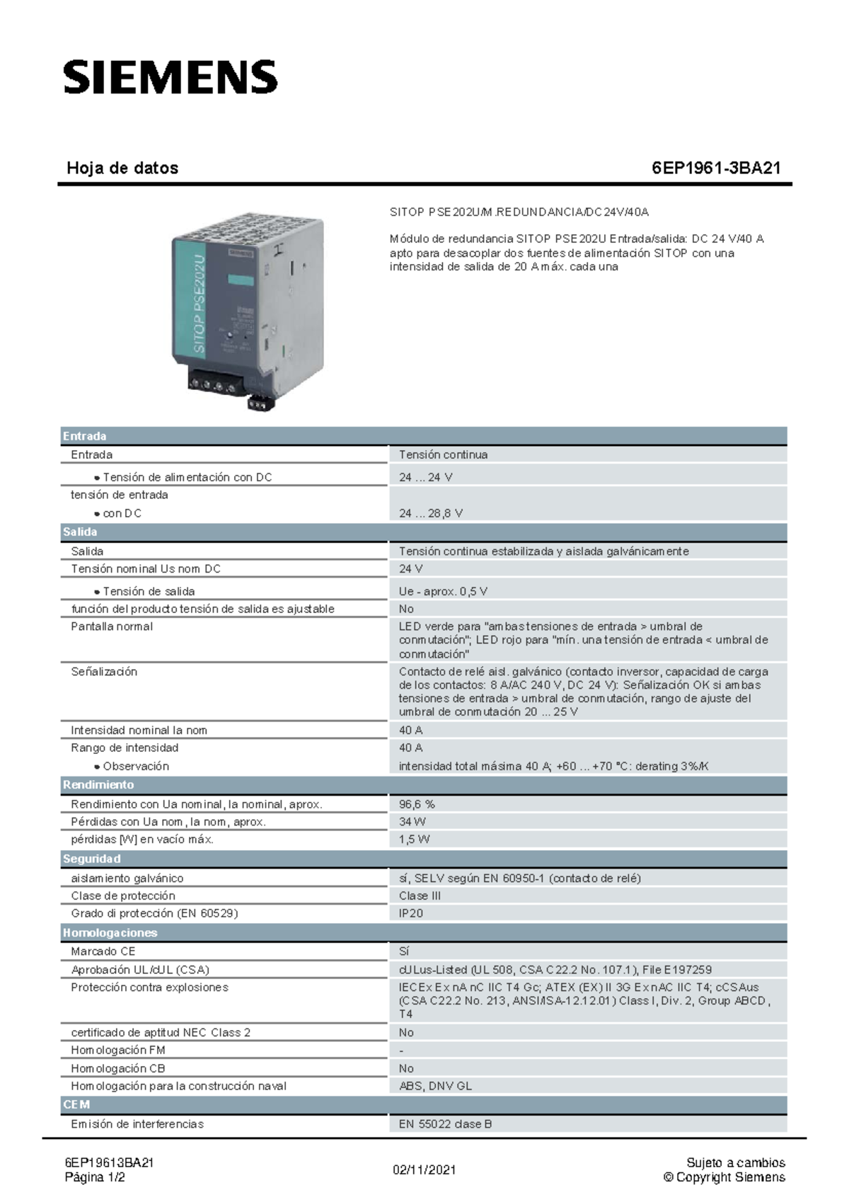 HOJA DE DATOS DE EQUIPO SIEMENS DE AREQUIPA PERU - Hoja de datos ...