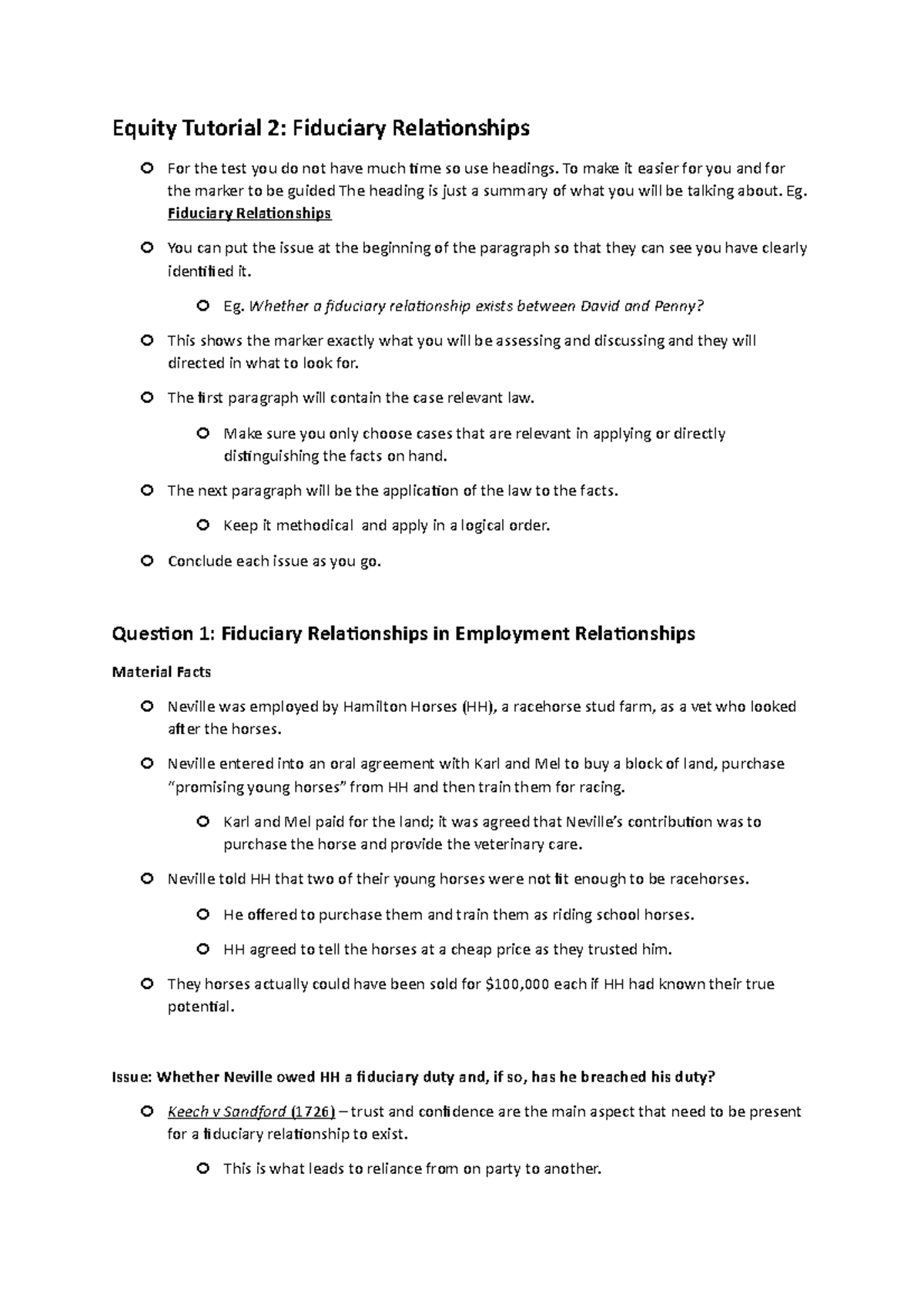 Equity Tutorial 2 - To make it easier for you and for the marker to be ...