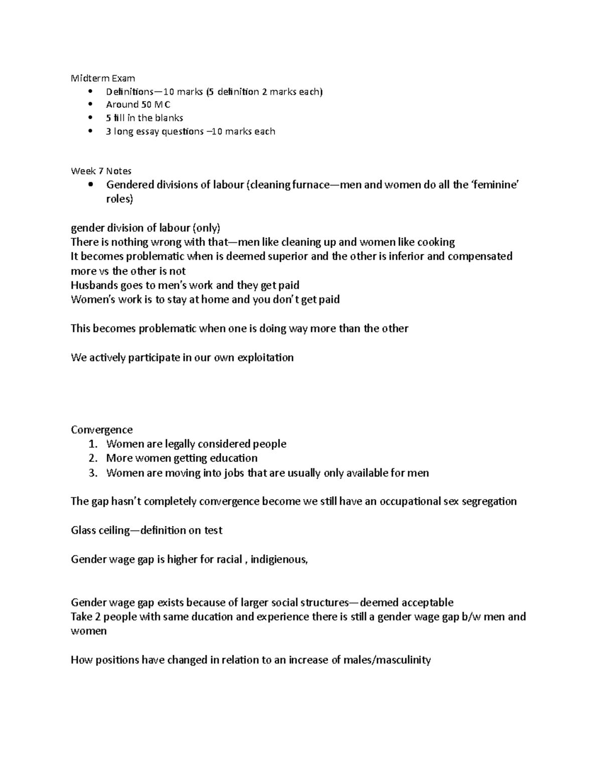 Week 7 - Week 7 Lecture Notes - Midterm Exam Definitions—10 marks (5 ...