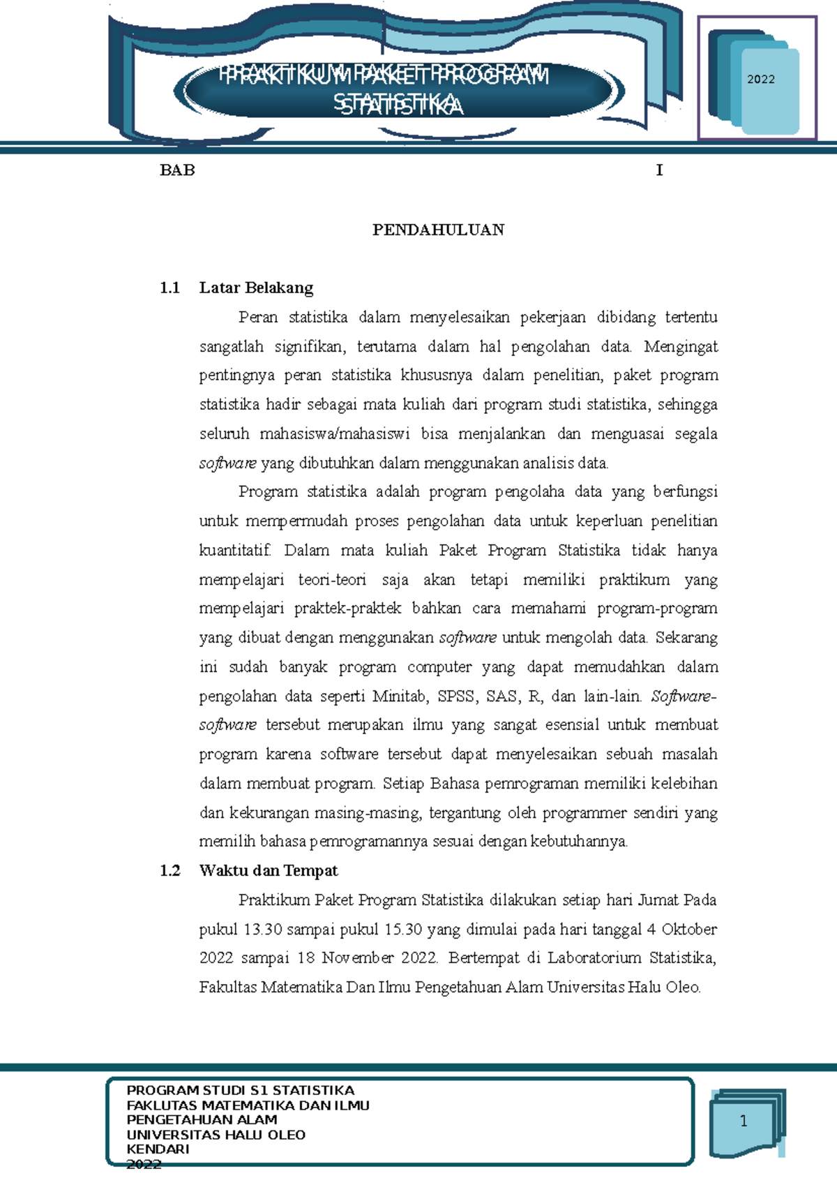 HP PPS - Hasil praktikum - 2022 BAB I PENDAHULUAN 1 Latar Belakang ...