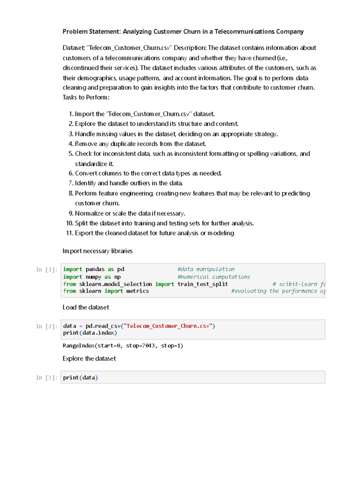 DMV 3 Data Cleaning - npc - Problem Statement: Analyzing Customer Churn ...