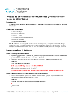 Practica de laboratorio -configuracion basica del router - Pr·ctica de laboratorio 1.5: - Studocu