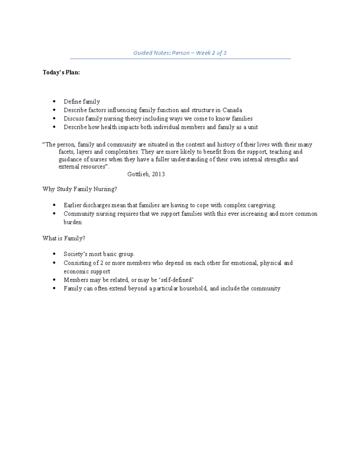 Week 12 Family Guided Notes f2019 - Guided Notes: Person – Week 2 of 3 ...