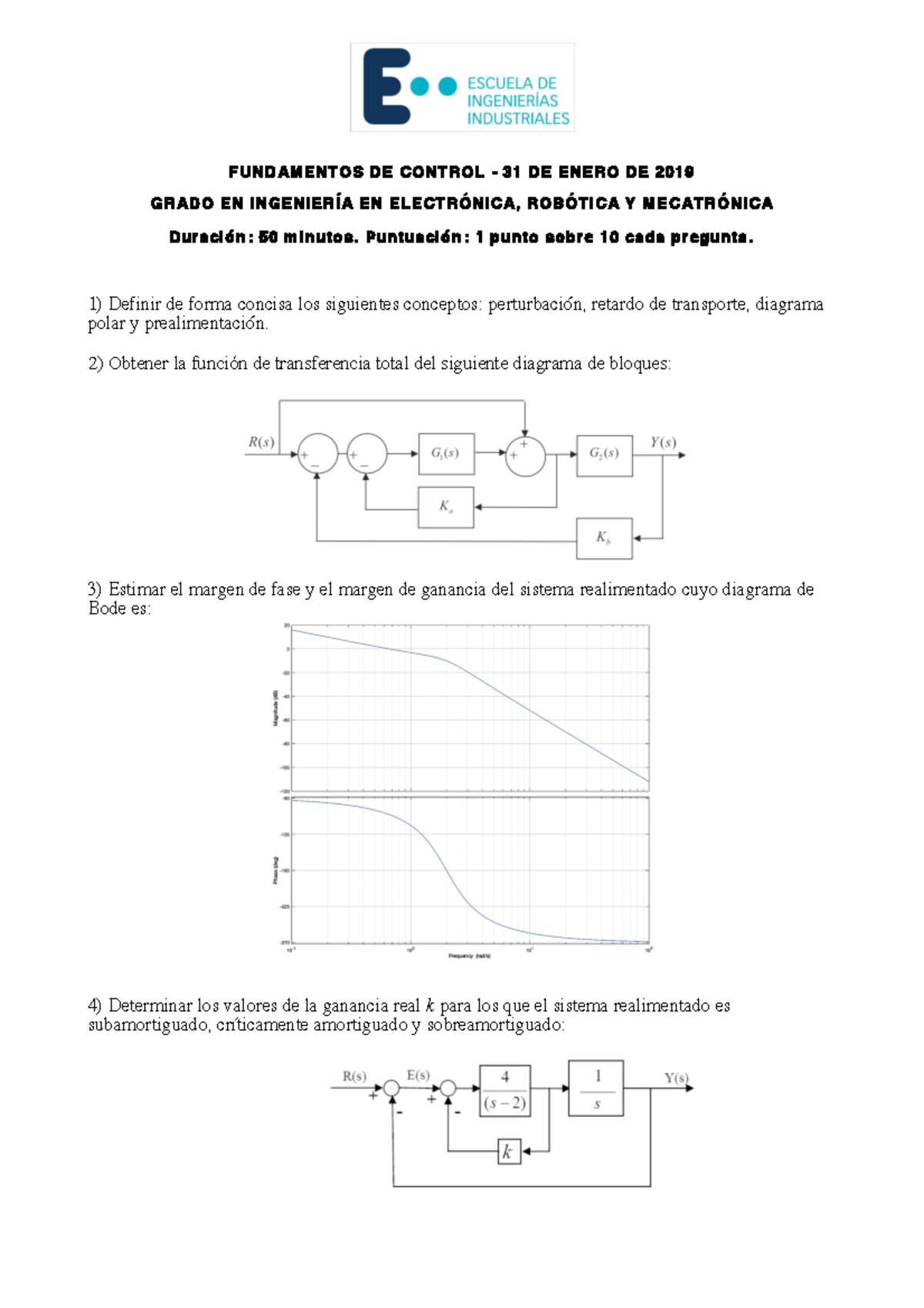 febrero 19 control - FUNDAMENTOS DE CONTROL - 31 DE ENERO DE 2019 GRADO ...