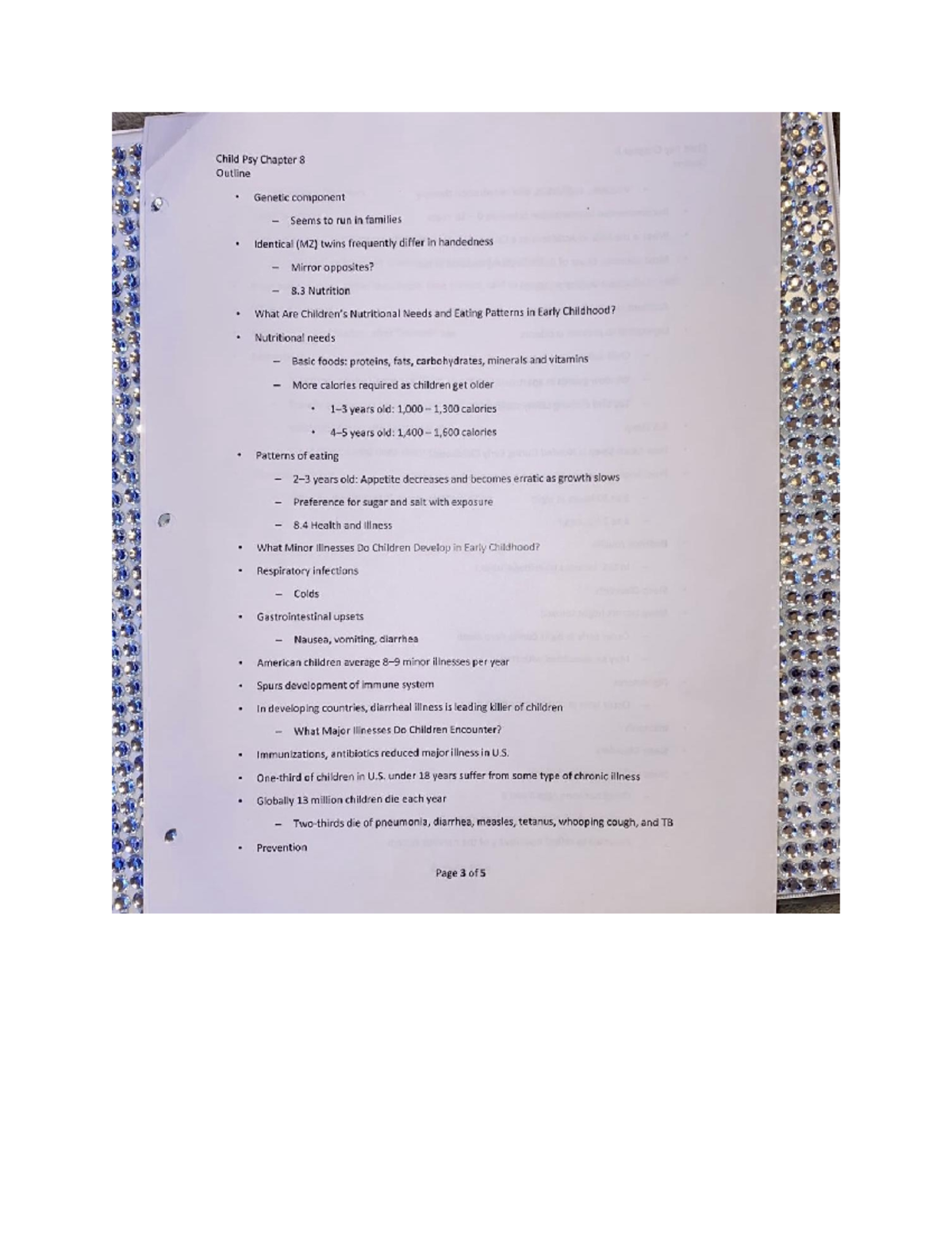 8 - Child Psychology. Chapter 8: Growth Patterns. Taught by Mrs. Fozio ...