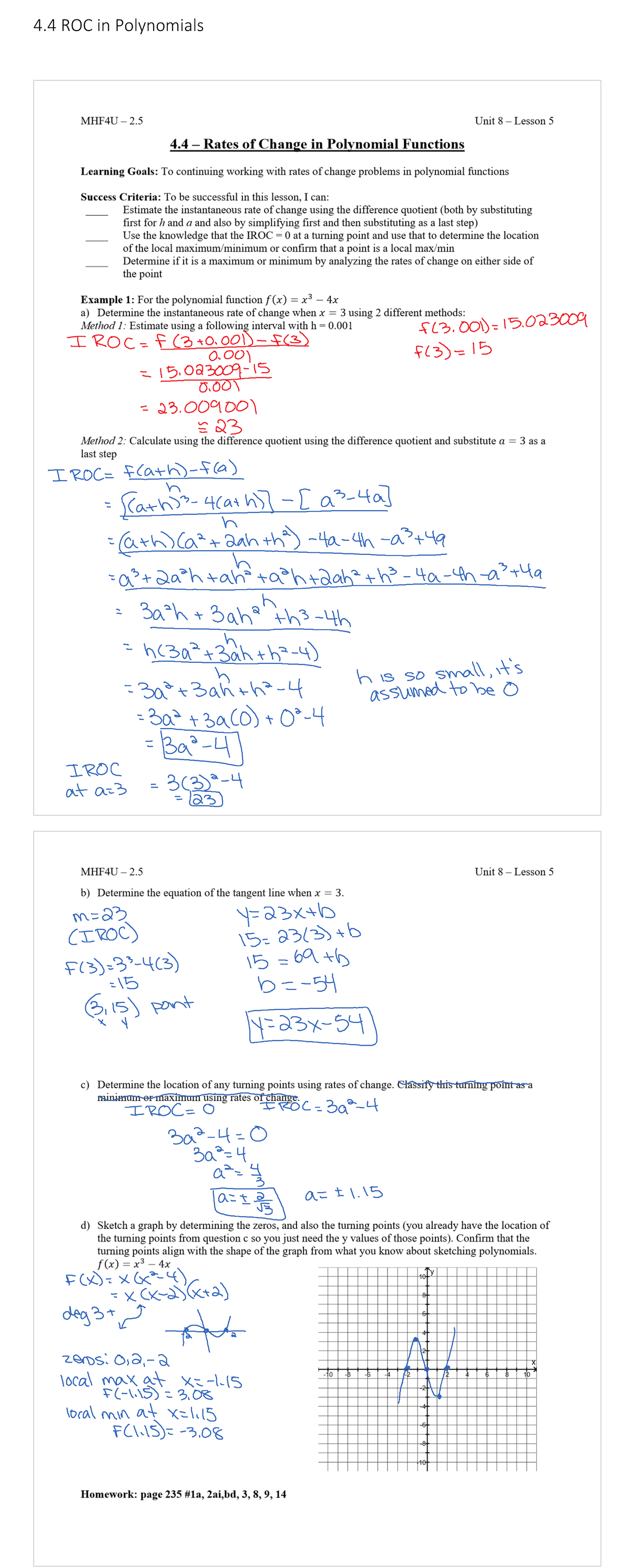 4.4 ROC in Polynomials - notes - UU150 - 4 ROC in Polynomials - Studocu