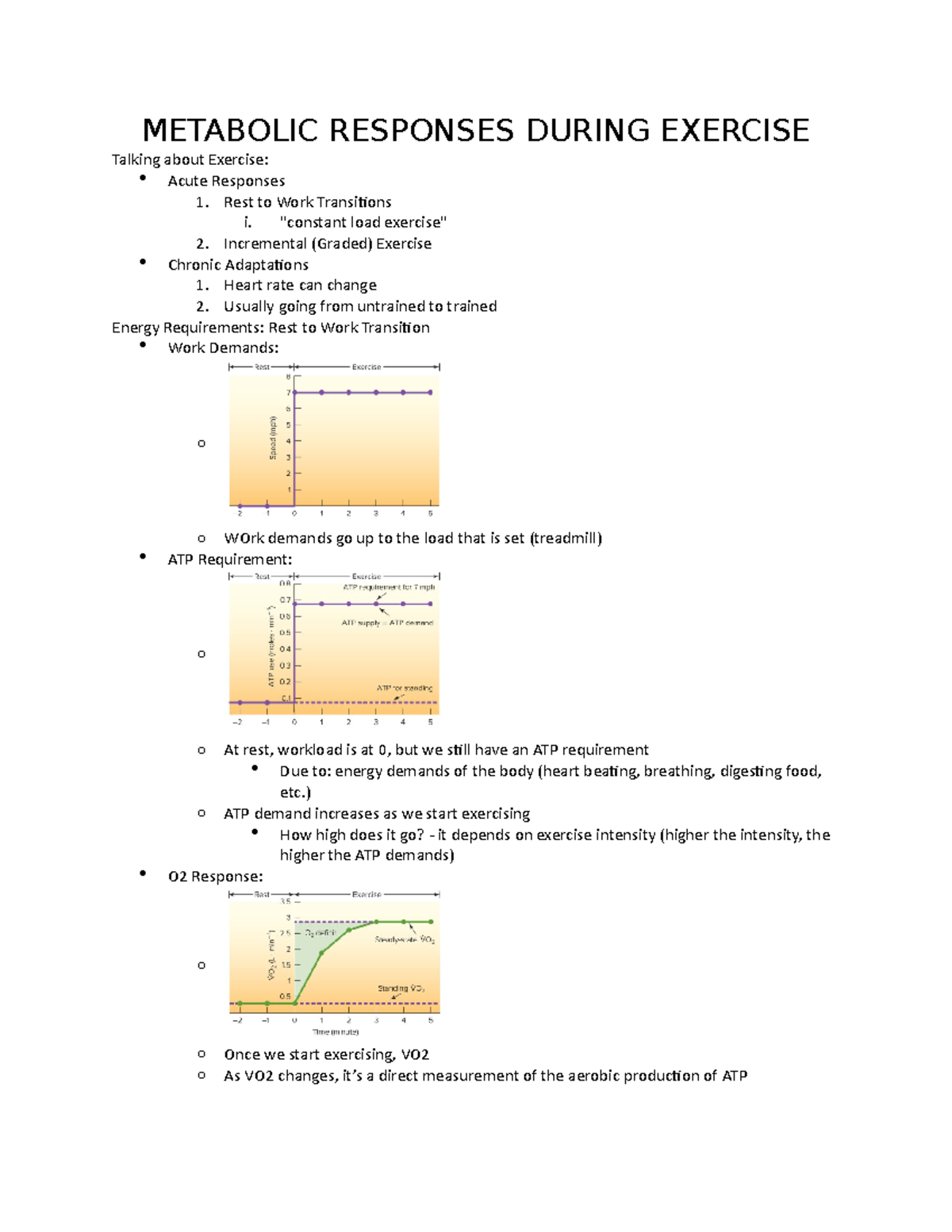METABOLIC RESPONSES DURING EXERCISE - METABOLIC RESPONSES DURING ...