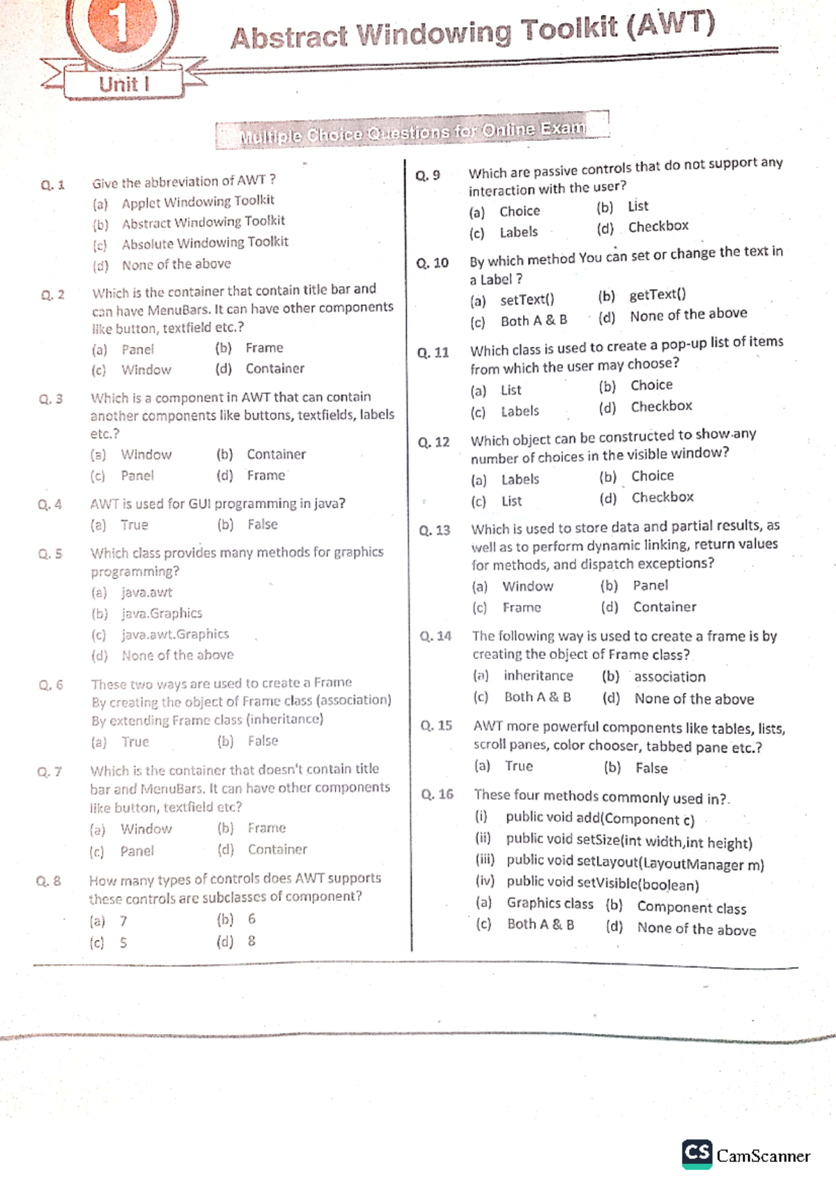 Java Msbte BOOK MCQ - java mcq textbook - computer engineering - Studocu
