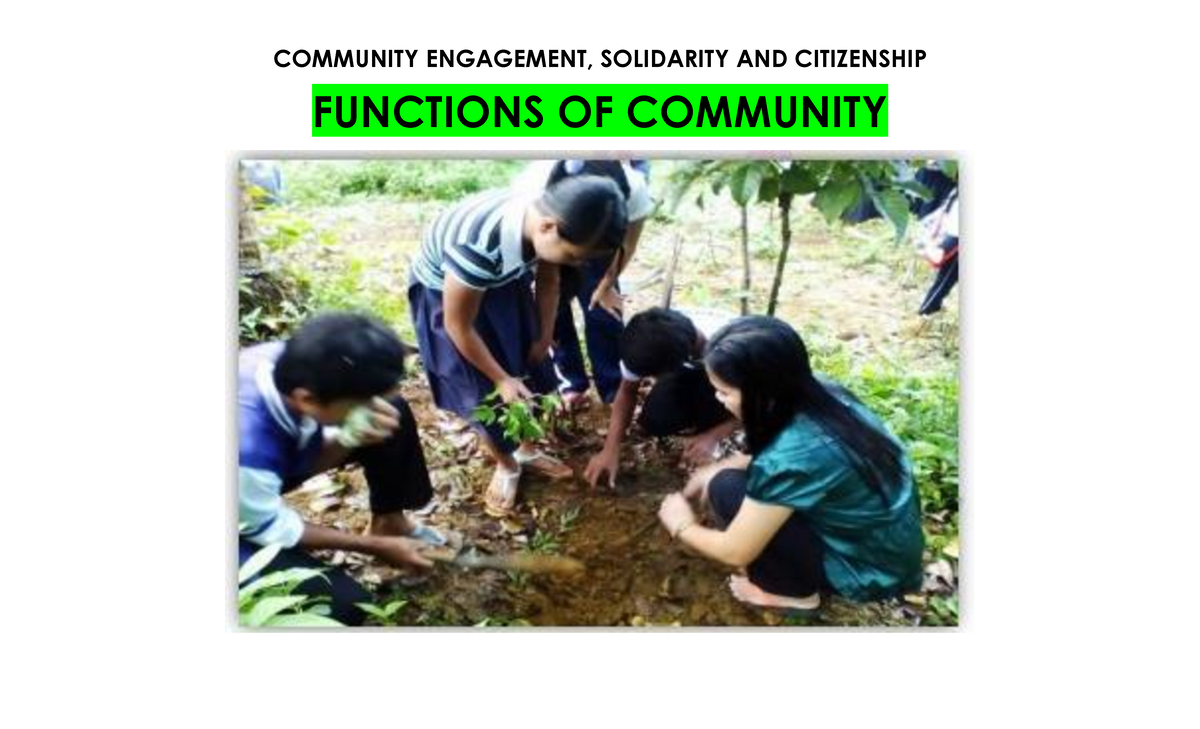 CESC- Lesson 3 - COMMUNITY ENGAGEMENT - COMMUNITY ENGAGEMENT, SOLIDARITY AND CITIZENSHIP ...