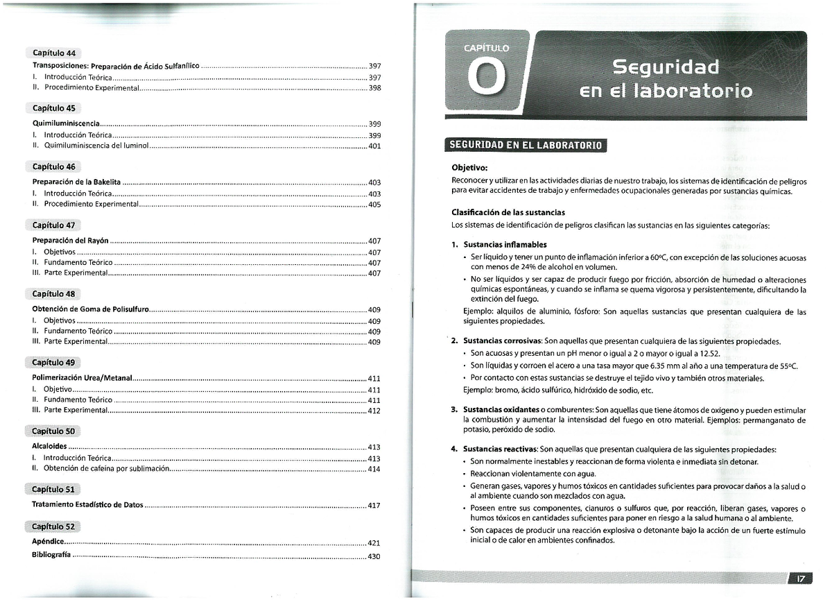 0. Seguridad en laboratorio - QUIMICA INTEGRADA - Studocu