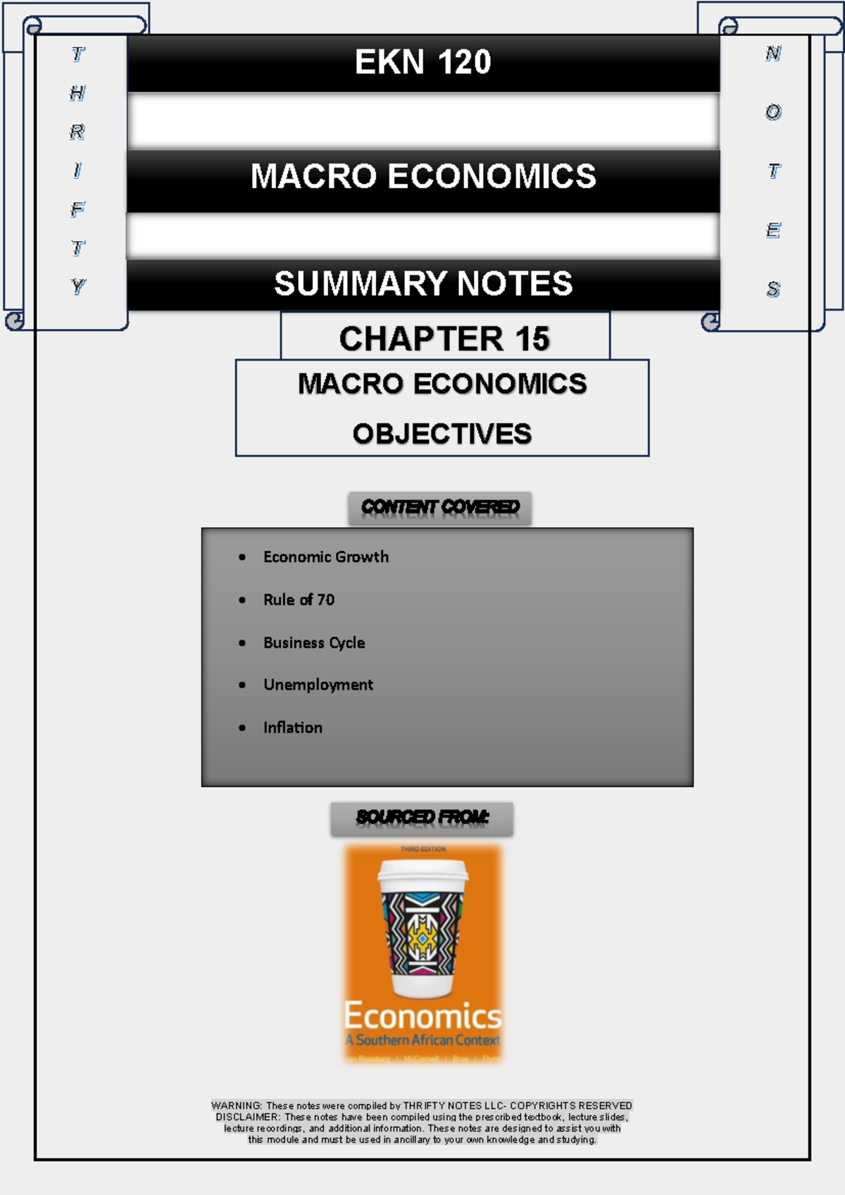 Chapter 15 Macro Economic Objectives - EKN 120 - UP - Studocu