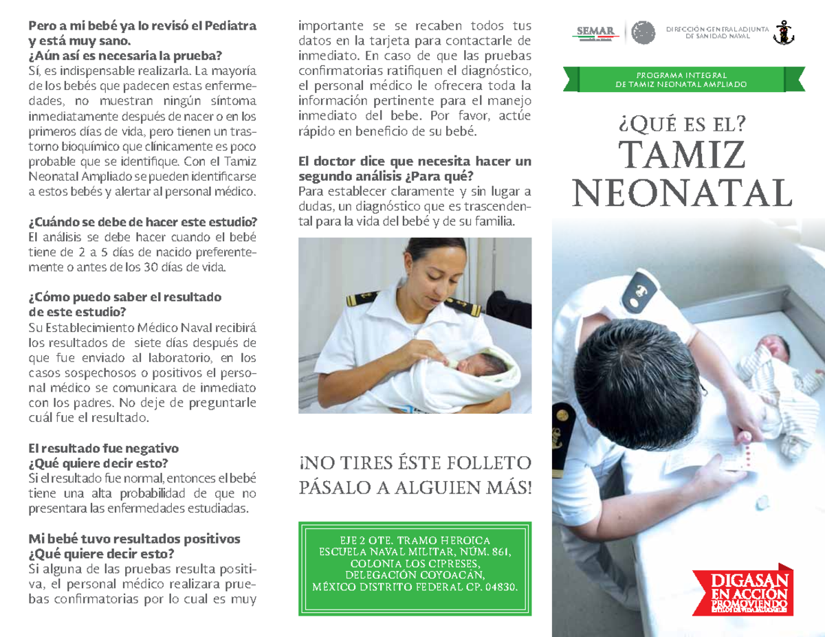 Tamiz neonatal ampliado - Pero a mi bebé ya lo revisó el Pediatra y ...