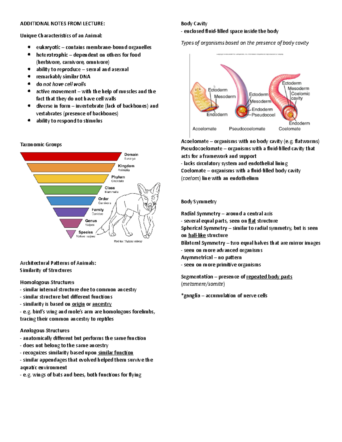 Additional Notes FROM Lecture - ADDITIONAL NOTES FROM LECTURE: Unique ...