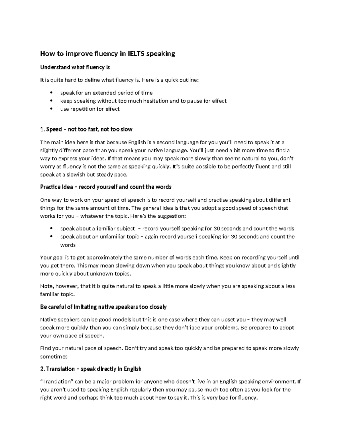 Fluency TIPS - Useful for speaking practice - How to improve fluency in ...