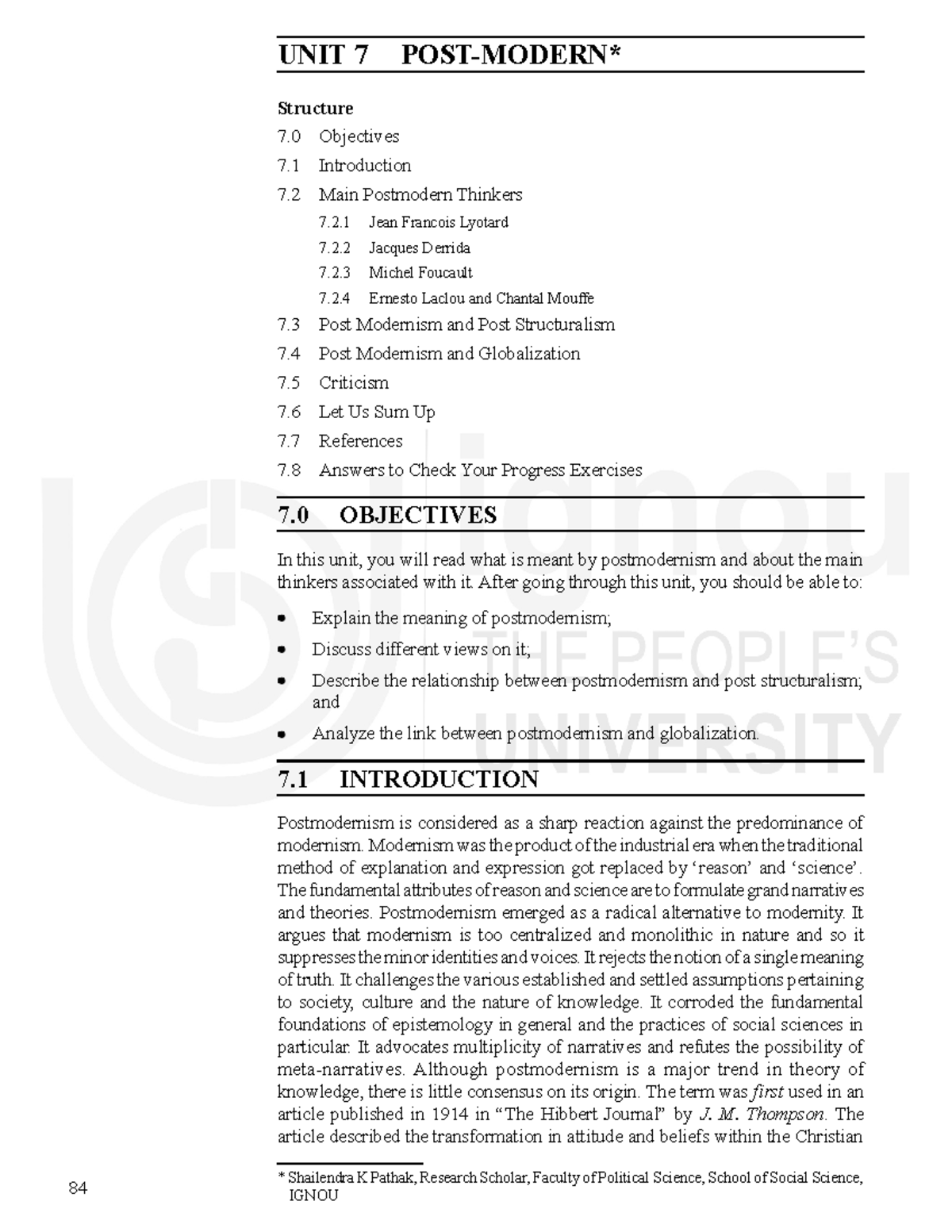 Unit7 - Material useful for political science student - 84 Approaches ...