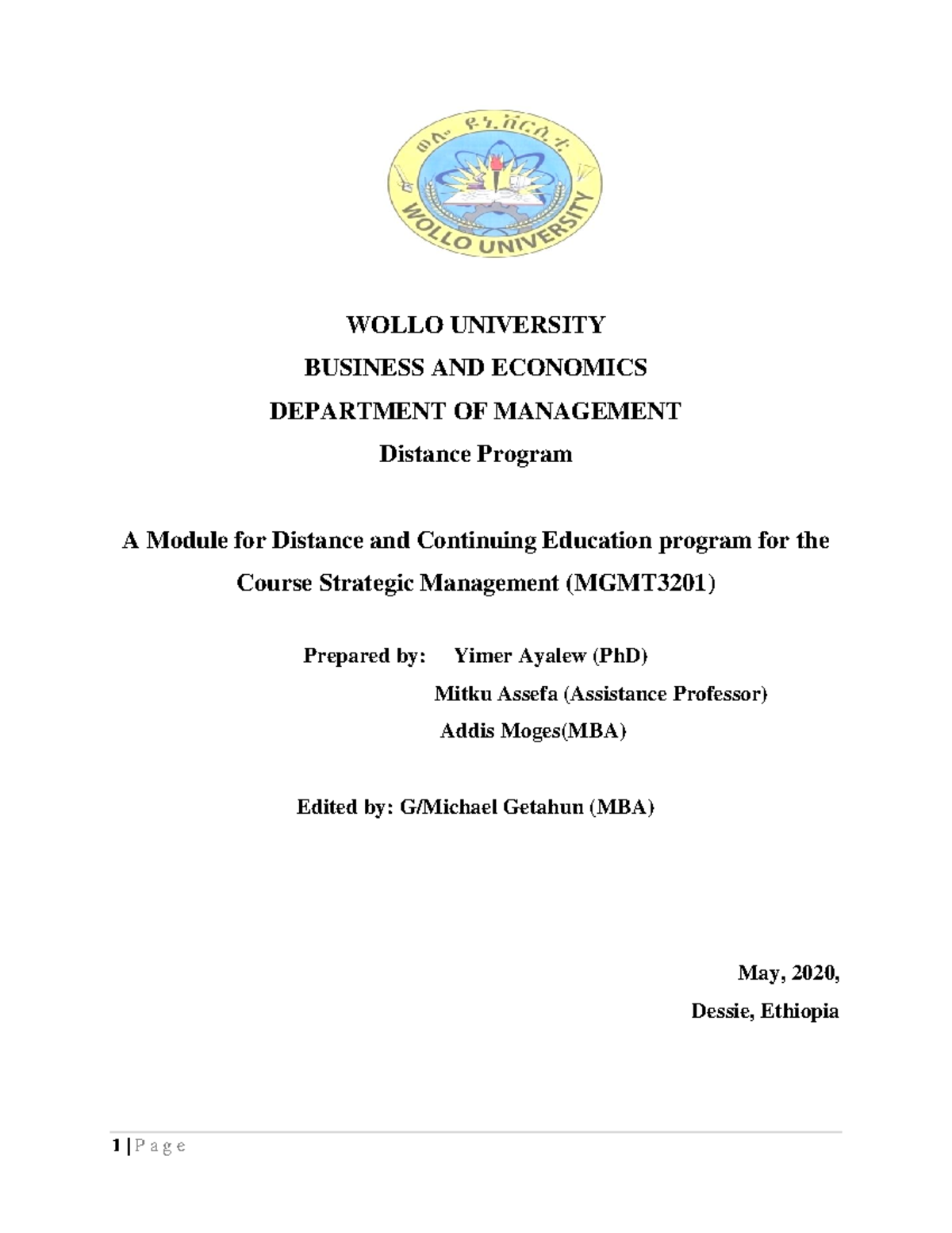 Reference Book 612027095 Starategic Management Module 2012 - WOLLO ...