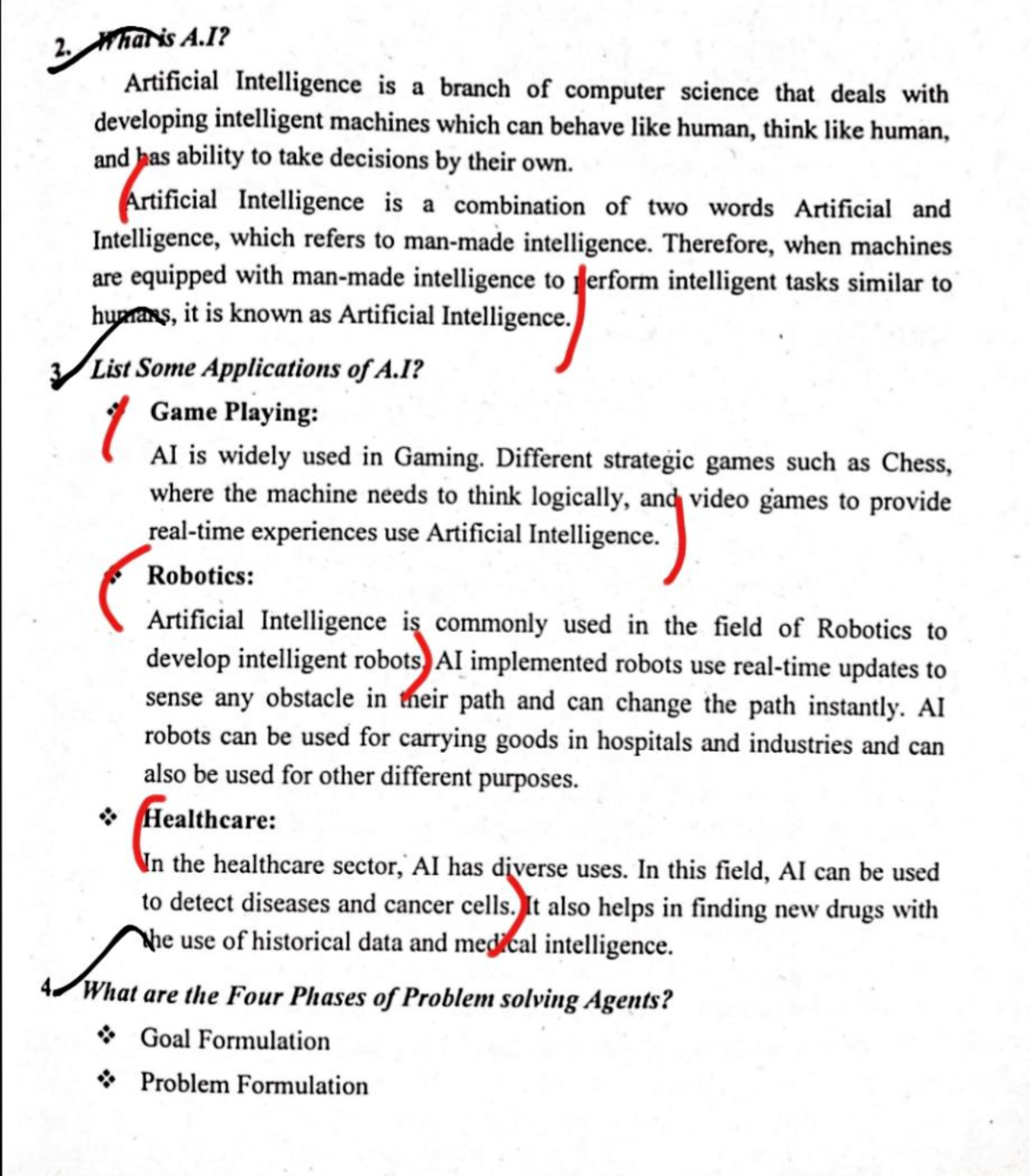 AIML( Important 2-MARK) - 2. What is A? Artificial Intelligence is a ...