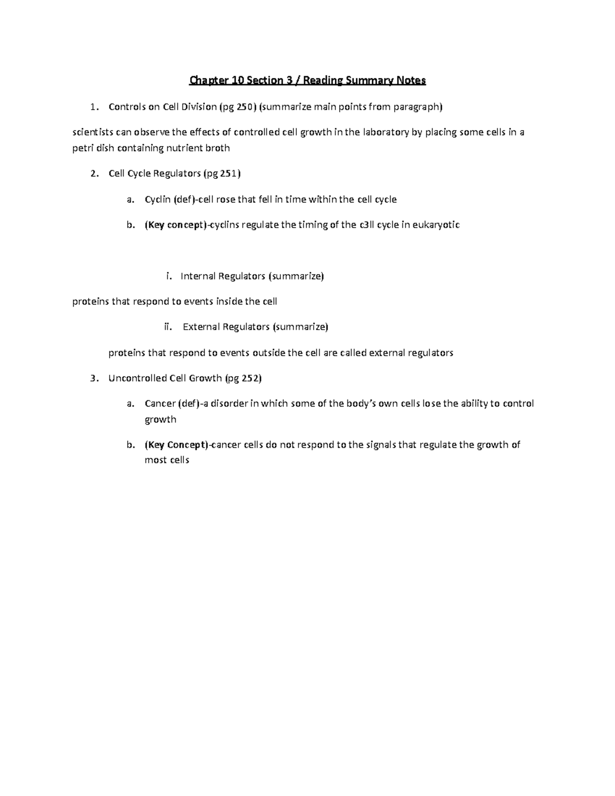 Chapter 10.3 reading summary notes - Chapter 10 Section 3 / Reading ...