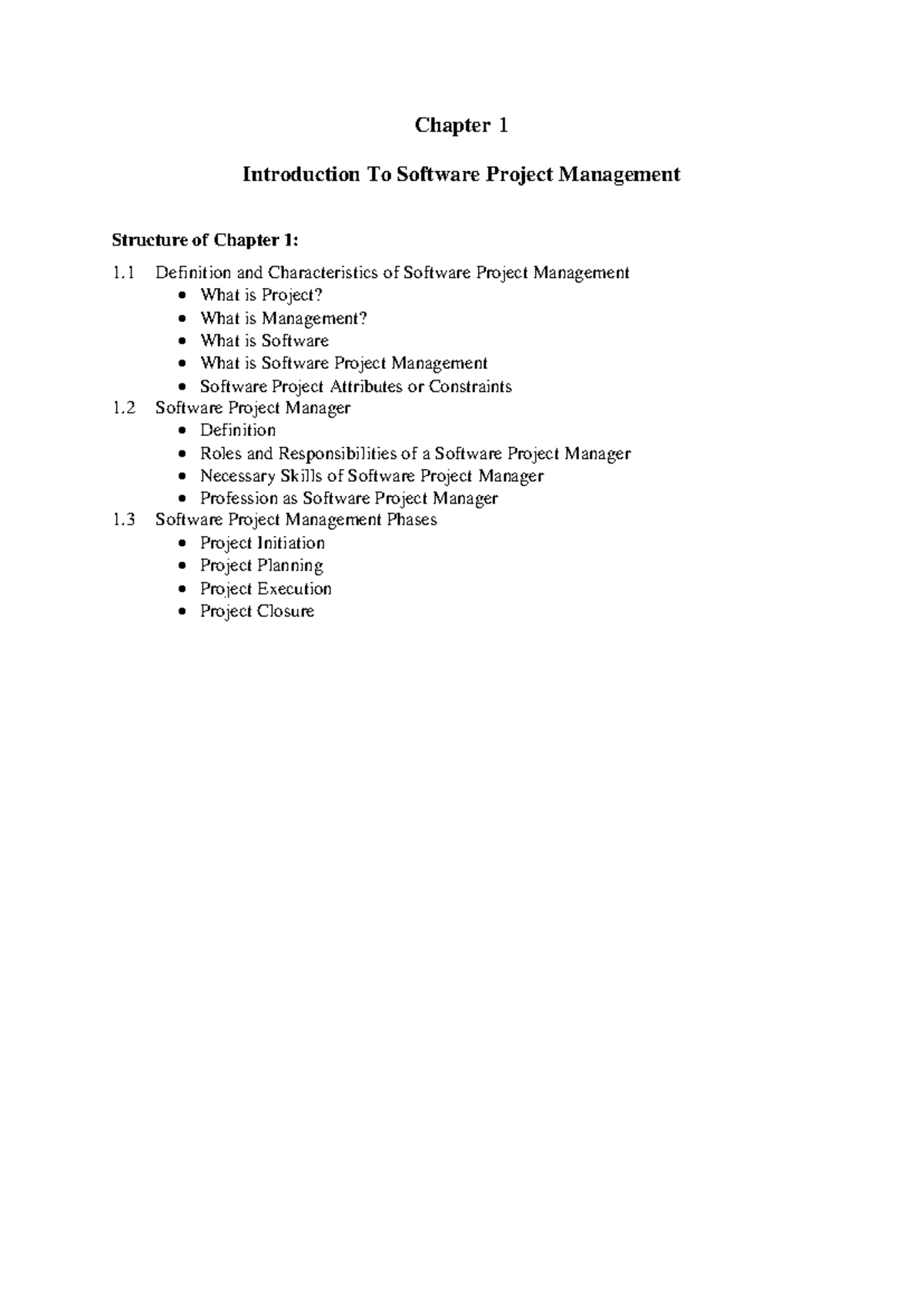 Chapter 1 - Intro to SPM - Notes - Chapter 1 Introduction To Software ...